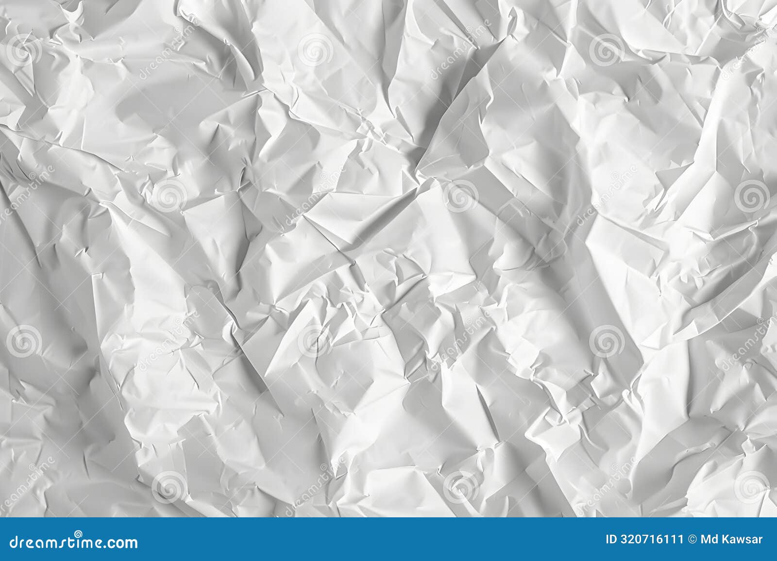 Crumpled White Paper Texture Overlay Background Stock Illustration ...