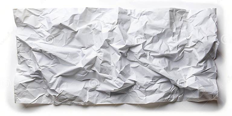 Crumpled White Paperboard Texture for Background or Design Stock ...
