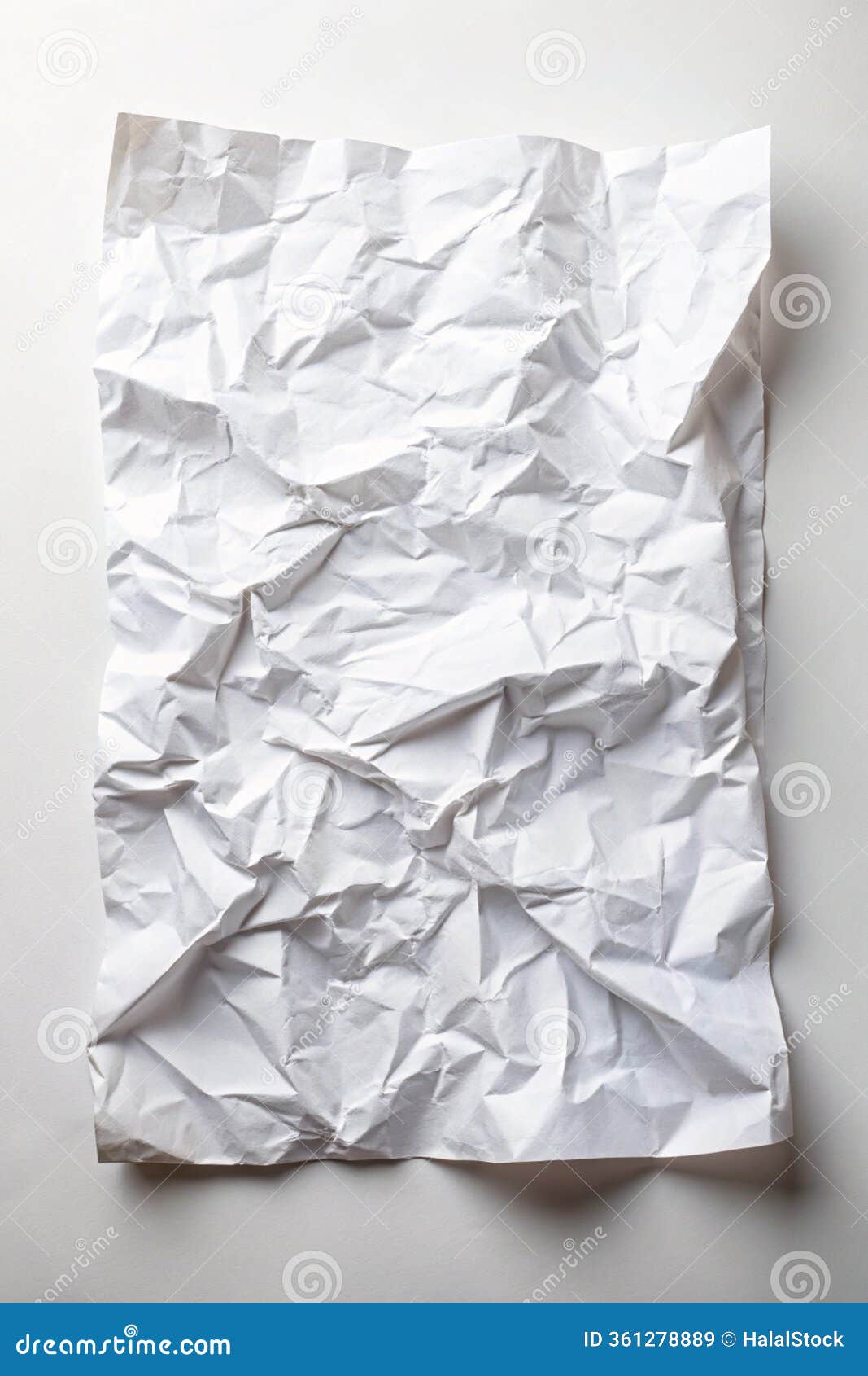 Crumpled White Paperboard Texture for Background or Design Stock ...