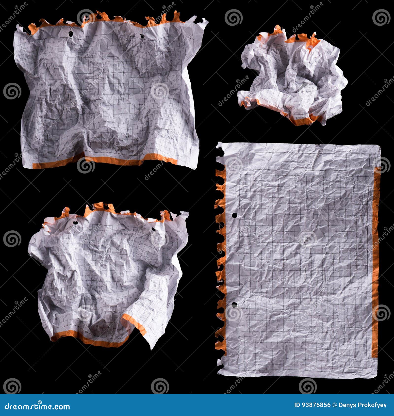 Crumpled White Sheet of Paper Stock Photo - Image of page, isolated ...