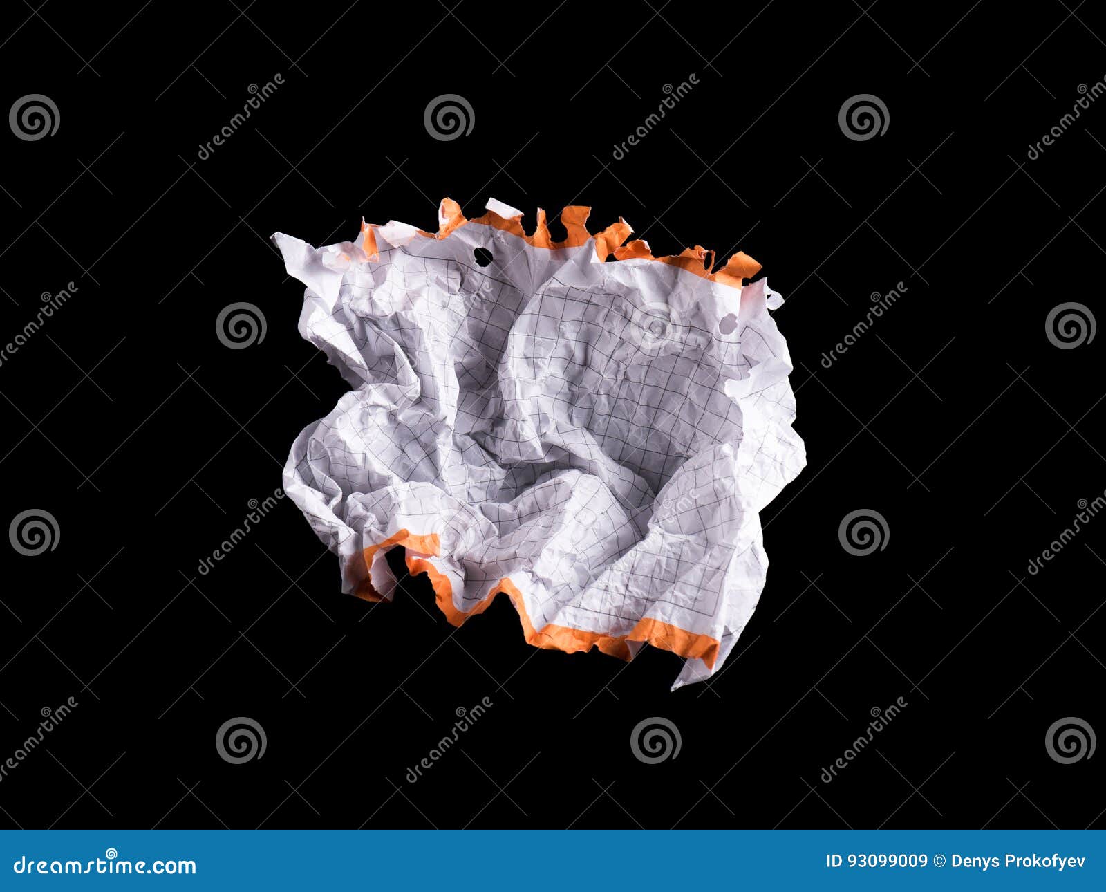 Crumpled White Sheet of Paper Stock Image - Image of ripped, message ...