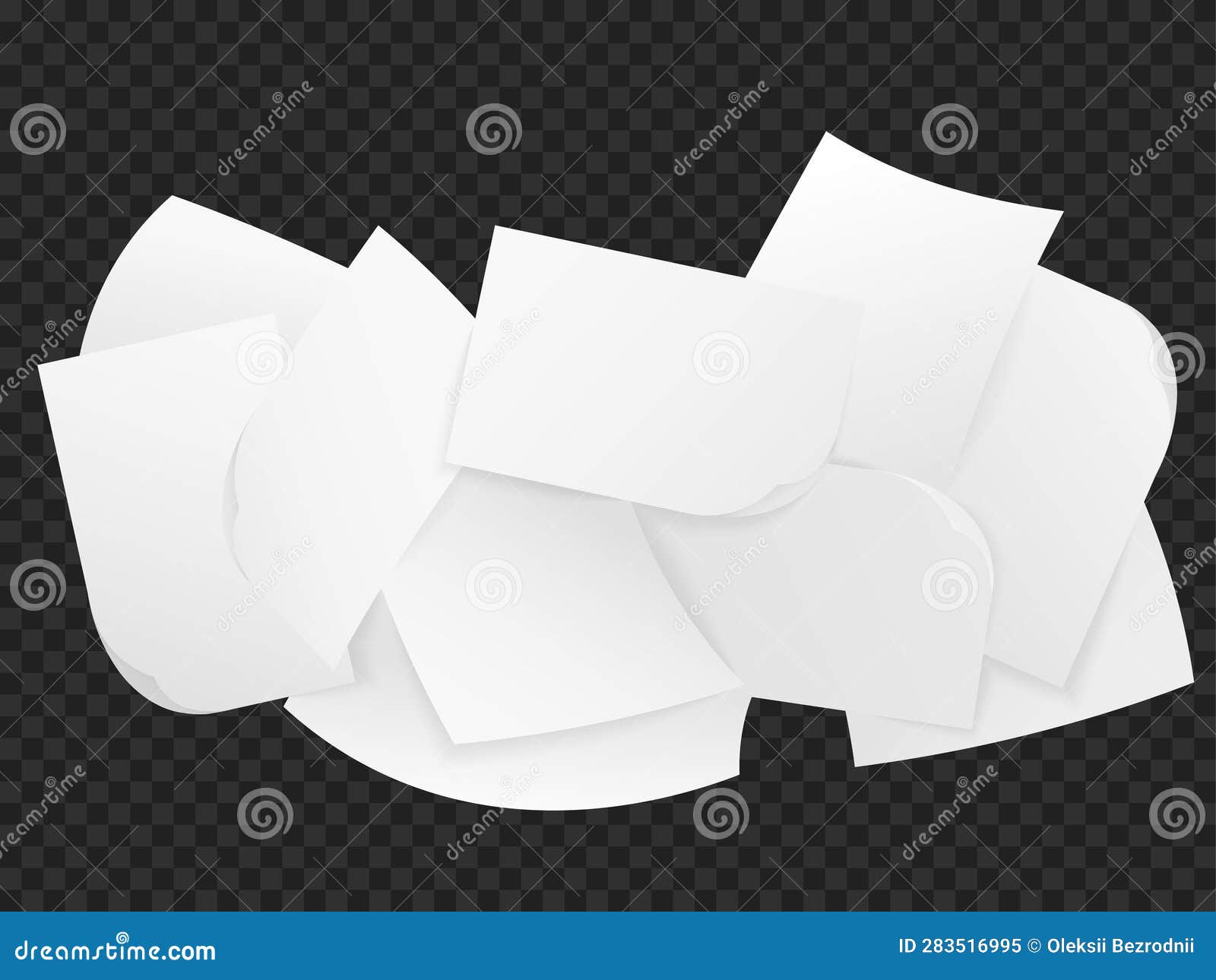 Crumpled White Sheets of Paper Stock Vector - Illustration of textured ...
