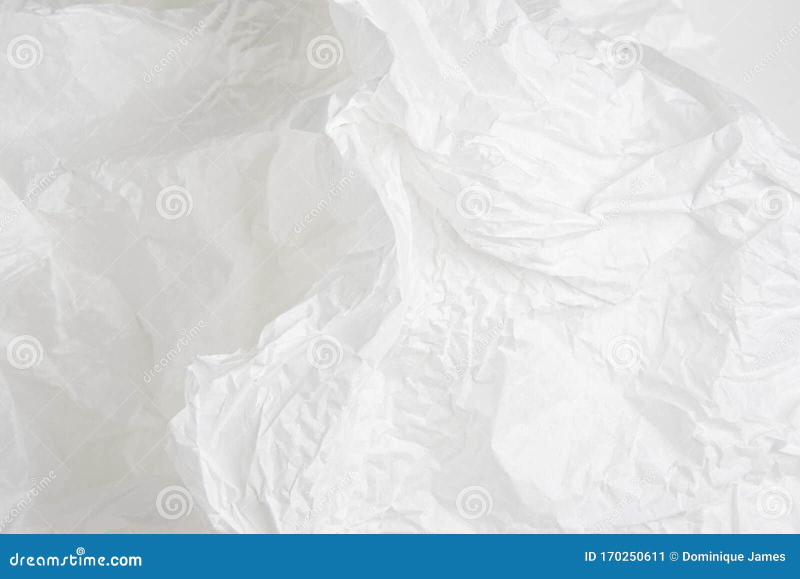 Crumpled White Tissue Paper Stock Image - Image of graduated, delicate ...