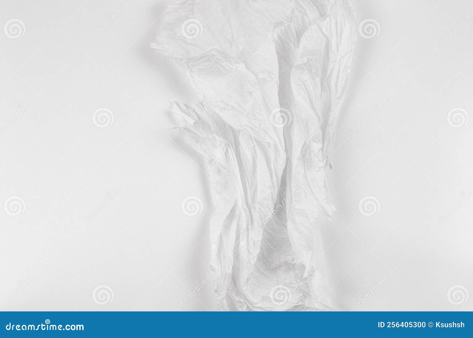 Crumpled White Tissue Paper with Torn Edges on White Stock Photo ...