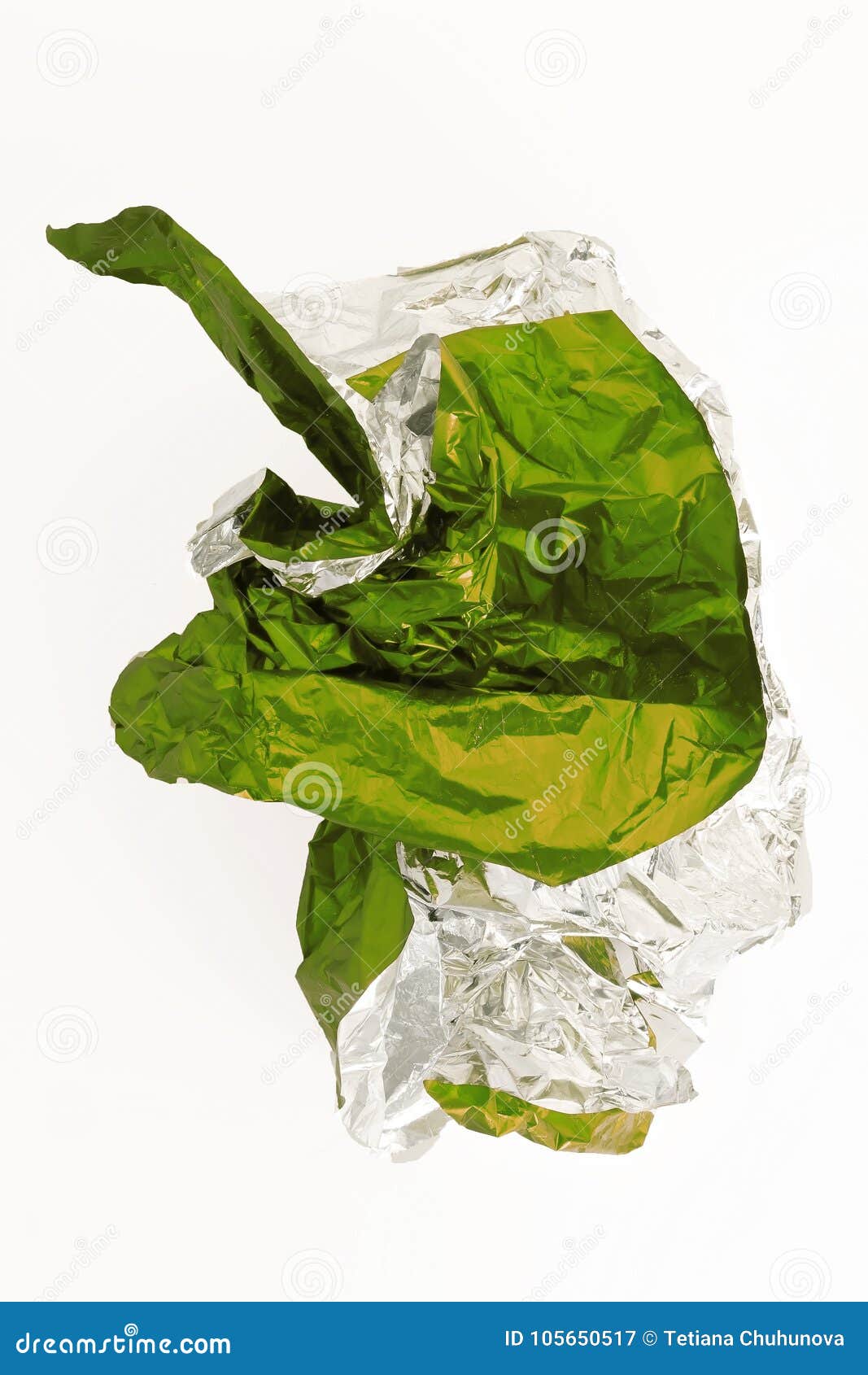 Crumpled Wrapping Paper Ball Falling on White Surface Stock Image ...