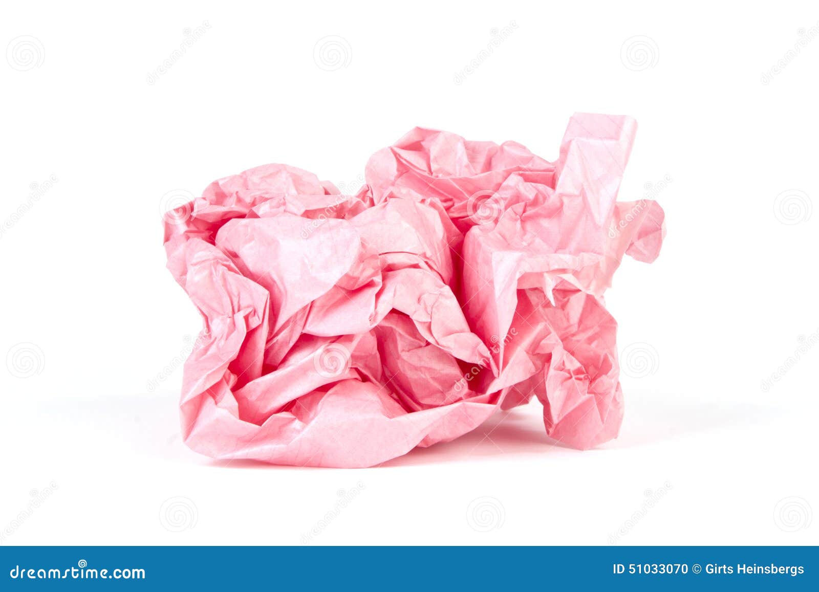 Crumpled Wrapping Paper in a Ball on White Stock Photo - Image of ...
