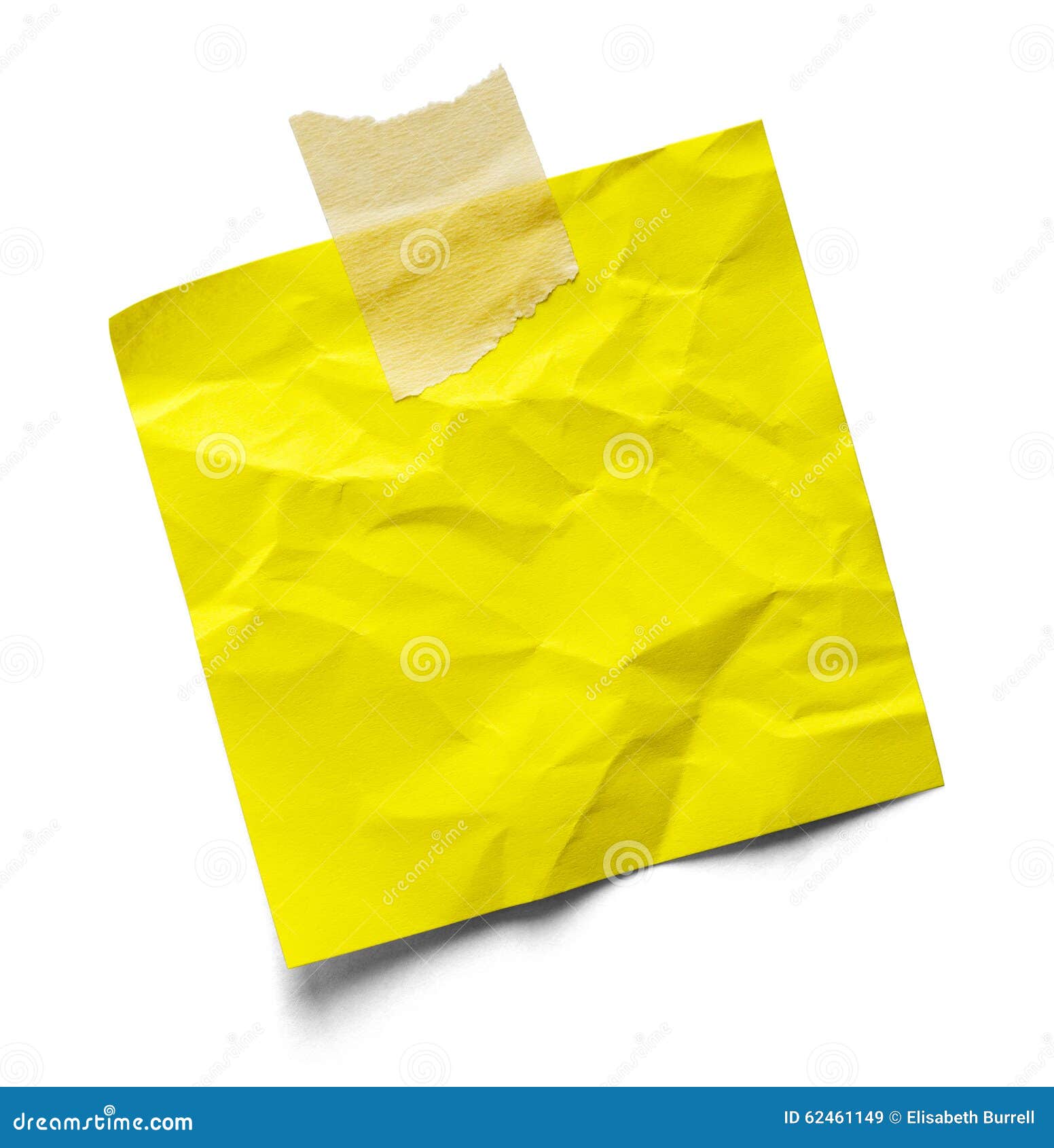 Crumpled Yellow Note stock image. Image of copy, isolated - 62461149