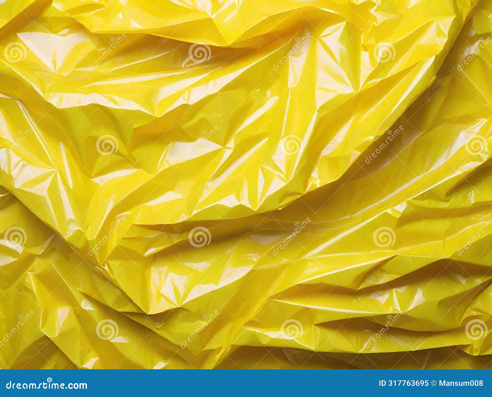 Crumpled Yellow Plastic Texture Stock Illustration - Illustration of ...