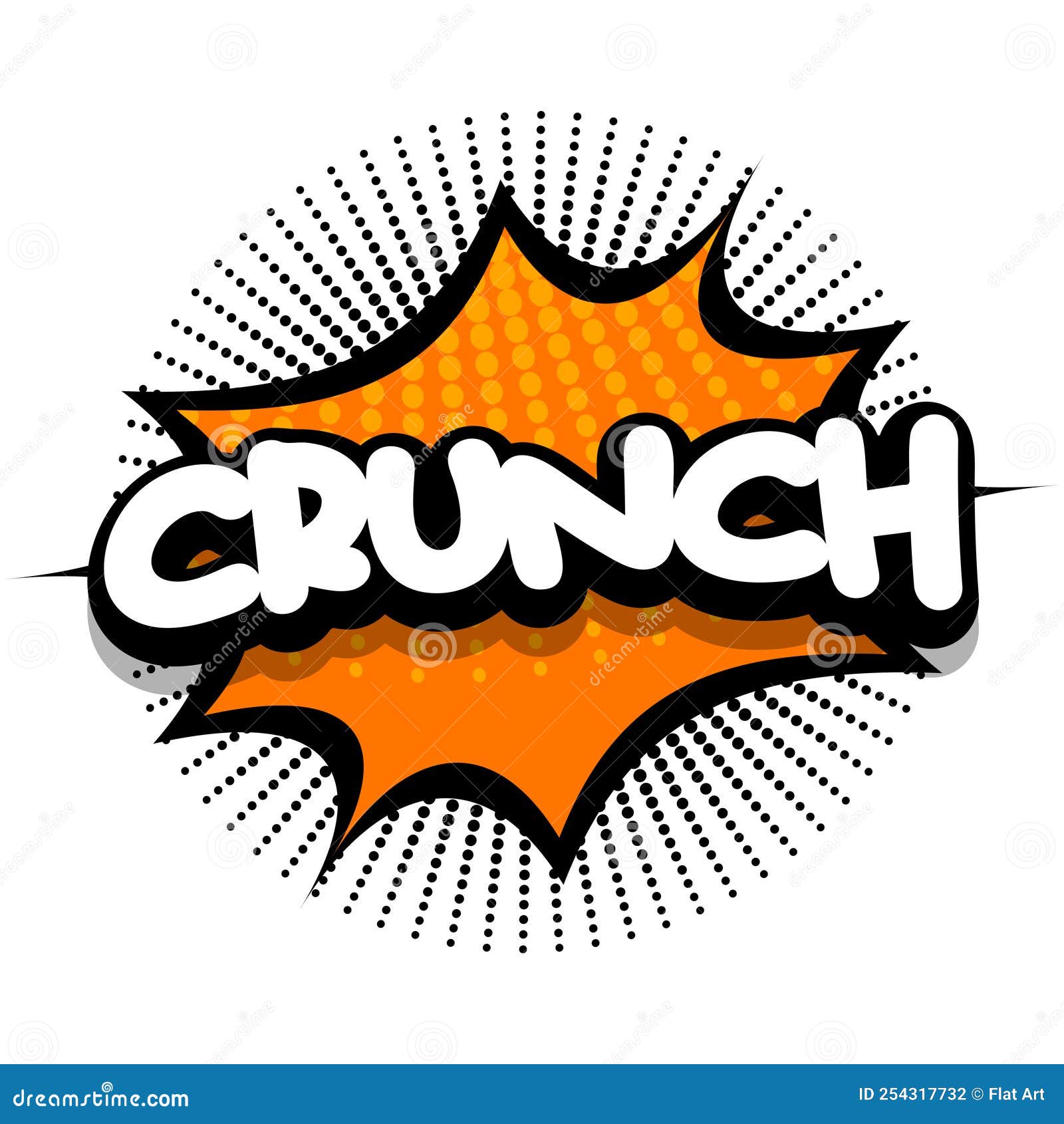 Crunch Comic Book Explosion Bubble Vector Illustration Stock Vector ...