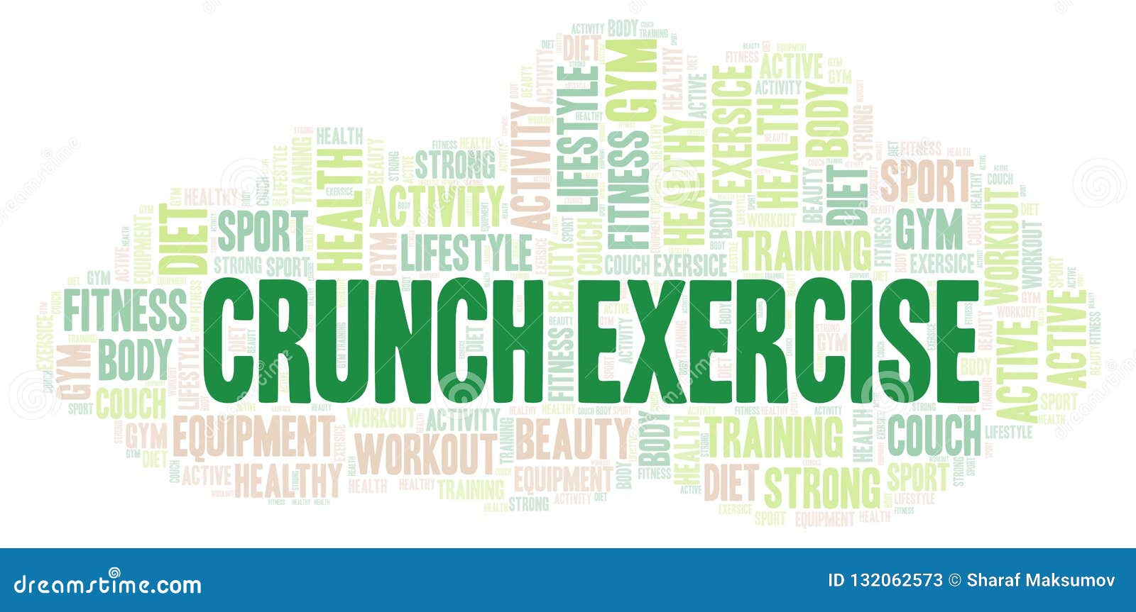 Crunch Exercise word cloud stock illustration. Illustration of word ...