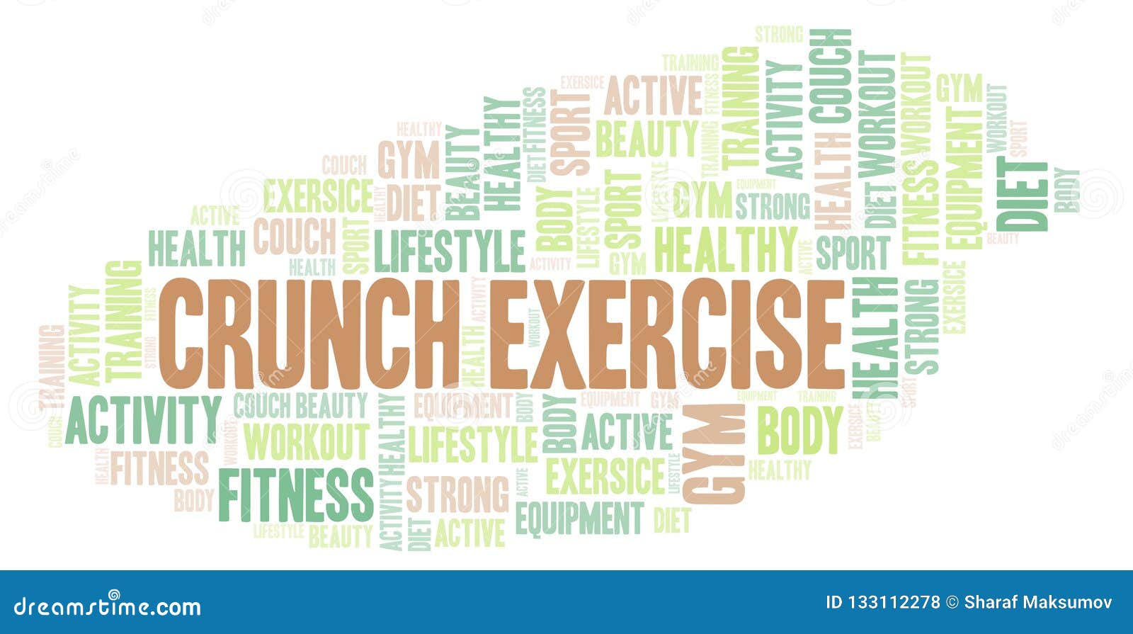 Crunch Exercise word cloud stock illustration. Illustration of poster ...