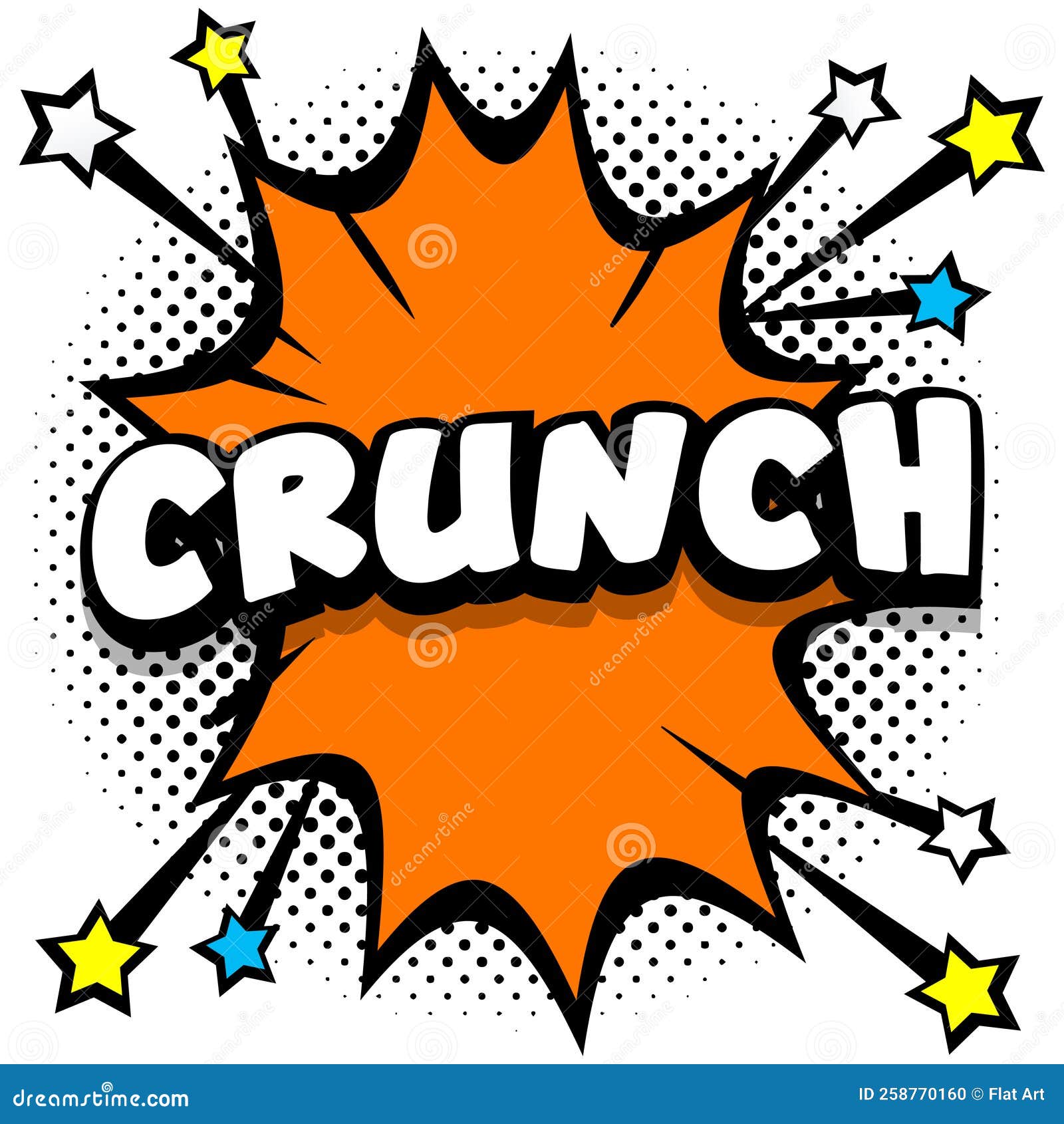 Crunch Pop Art Comic Speech Bubbles Book Sound Effects Stock Vector ...