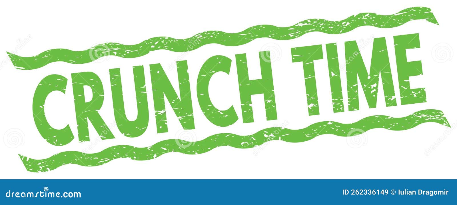 CRUNCH TIME Text on Green Lines Stamp Sign Stock Illustration ...