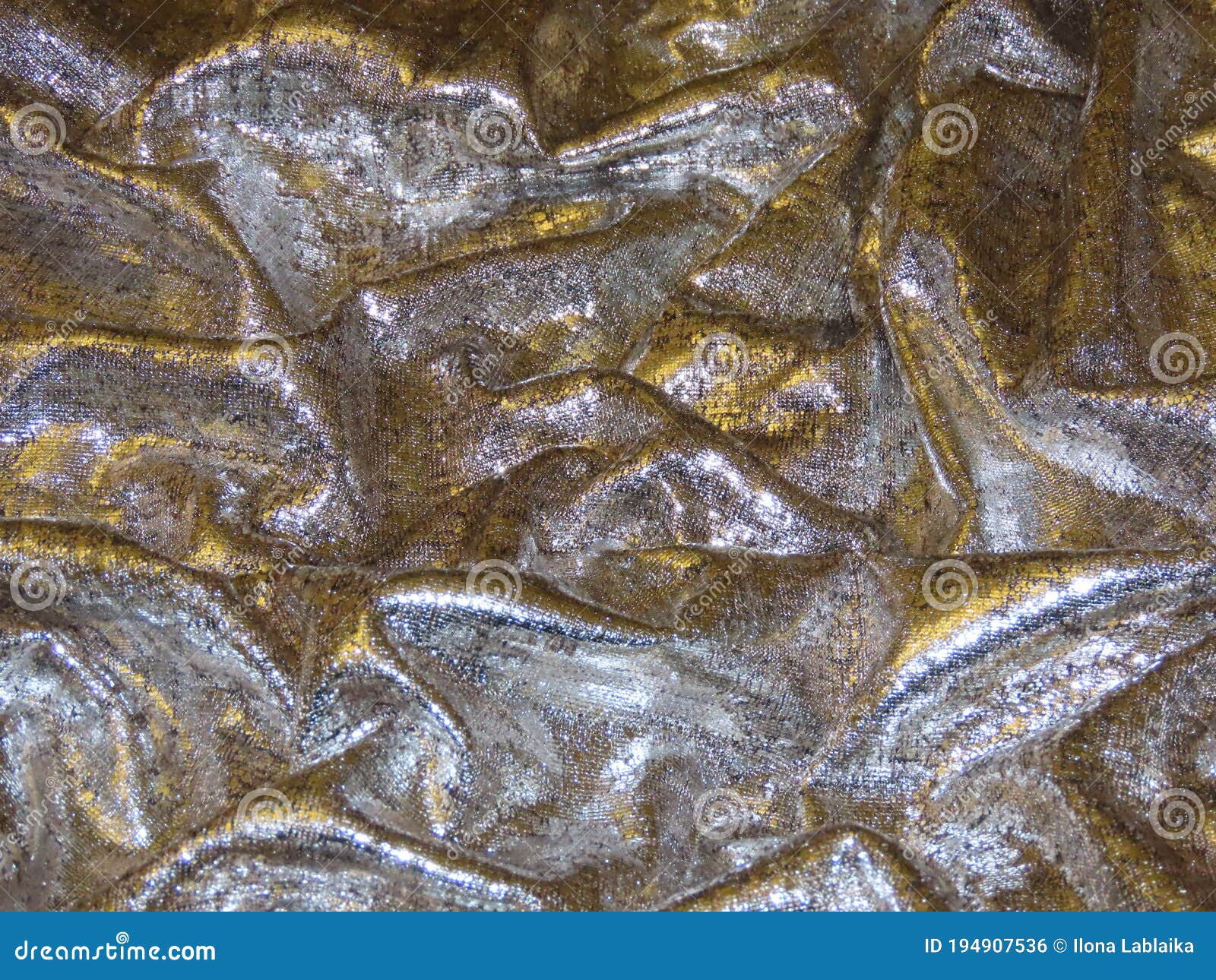 Crunched bronze textile stock photo. Image of shiny - 194907536
