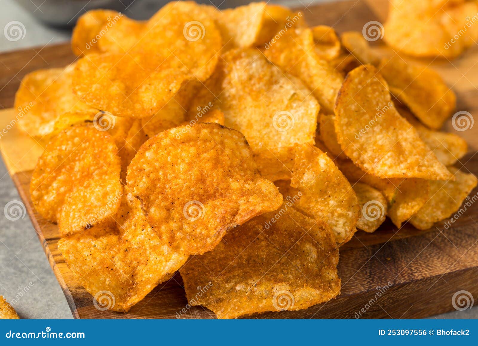 Crunchy Barbecue BBQ Potato Chips Stock Photo - Image of lunch, junk ...