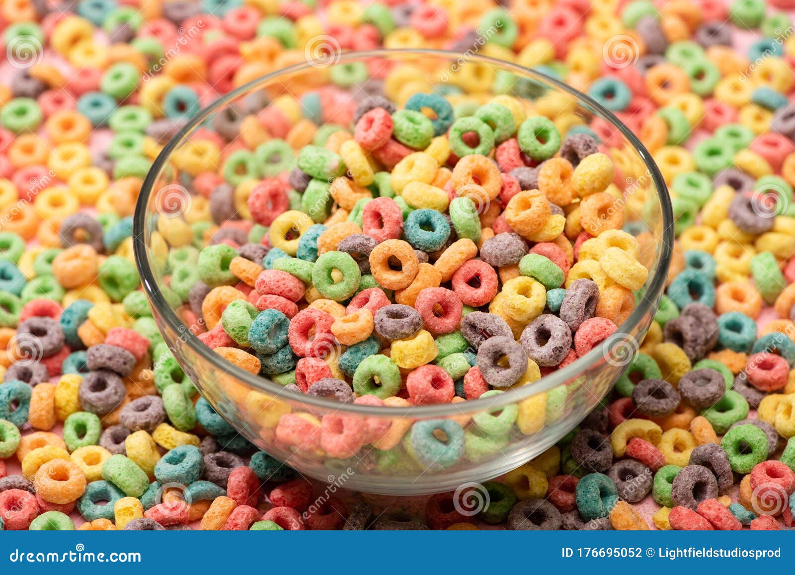 Bright Colorful Breakfast Cereal in Bowl Stock Photo - Image of fresh ...