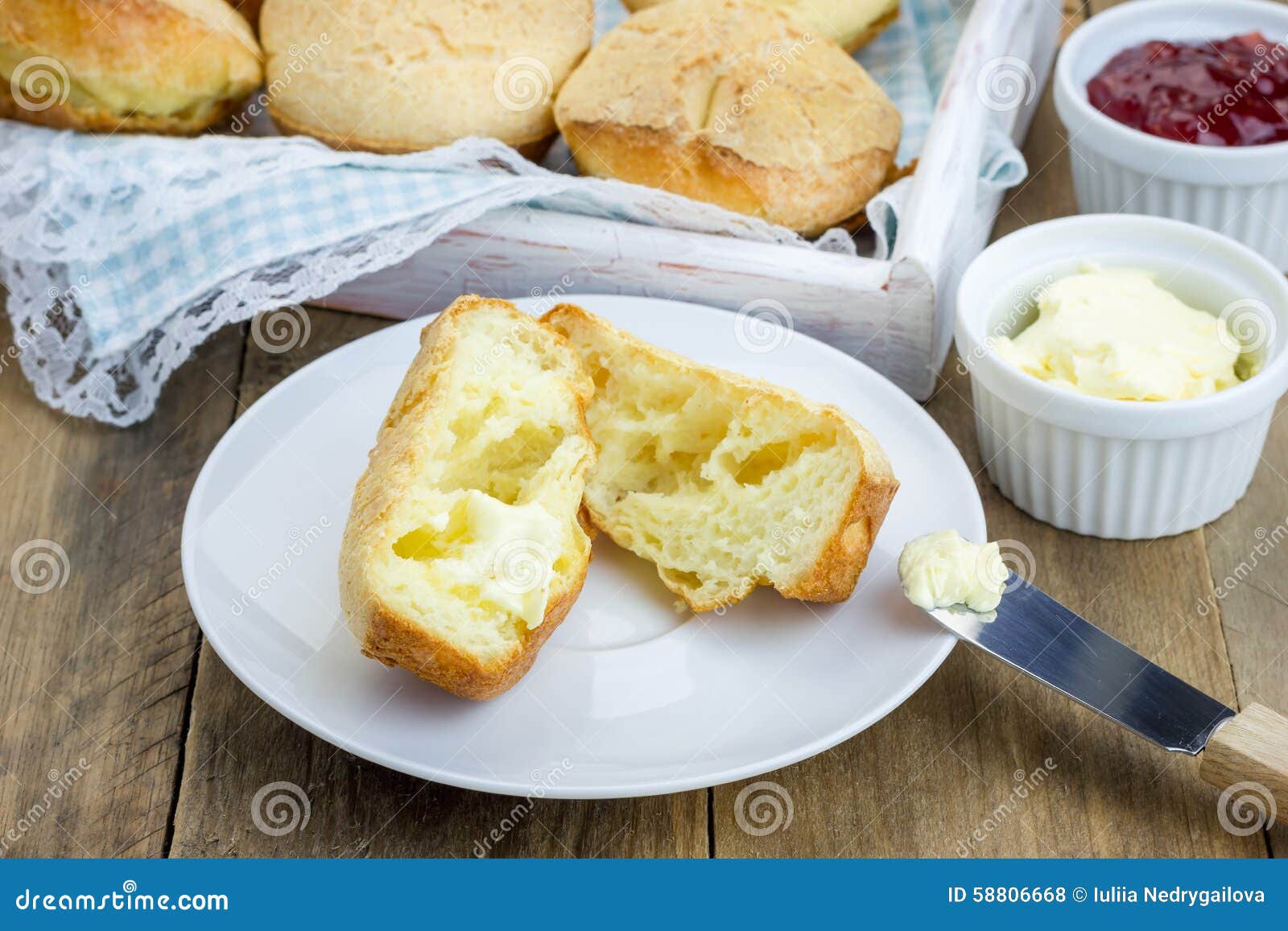 Crunchy buttery popovers stock photo. Image of brunch - 58806668