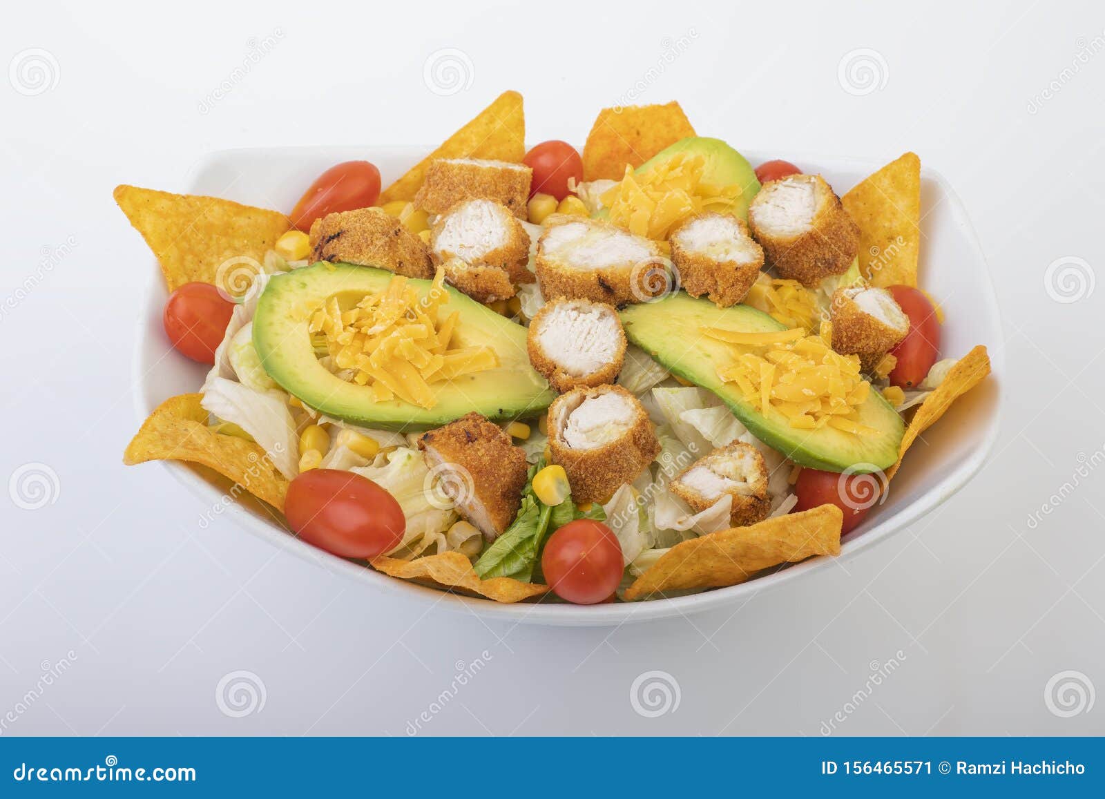 Crunchy Chicken Tostada Stack. Royalty-Free Stock Photo | CartoonDealer ...