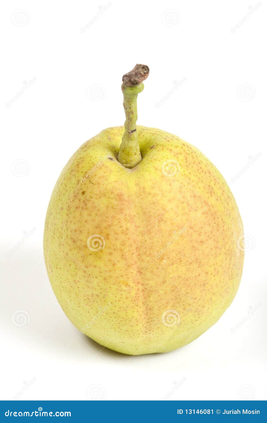 Crunchy Chinese Pear Over White Background Stock Image - Image of ...