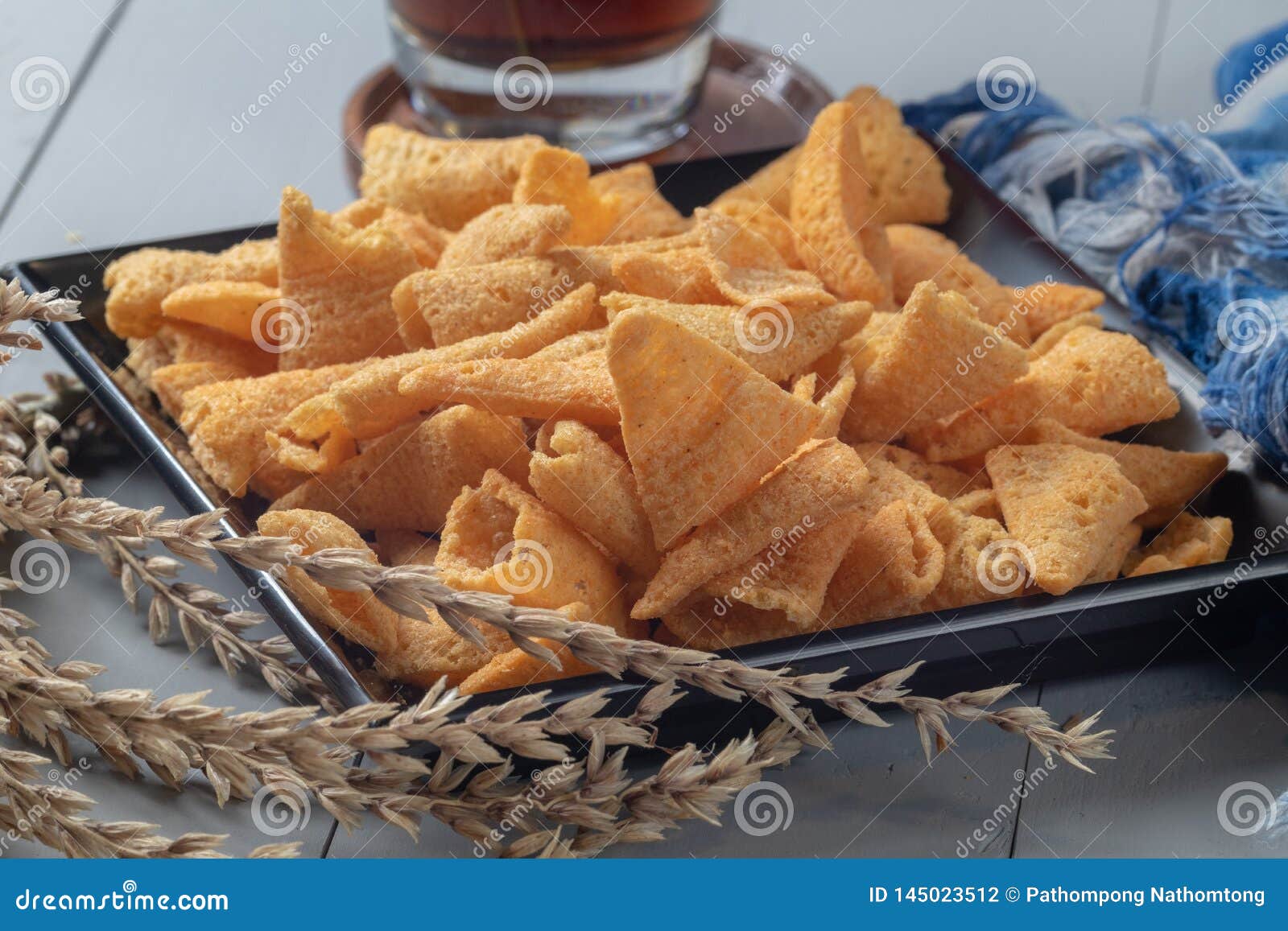 Crunchy corn cones snack stock photo. Image of heap - 145023512