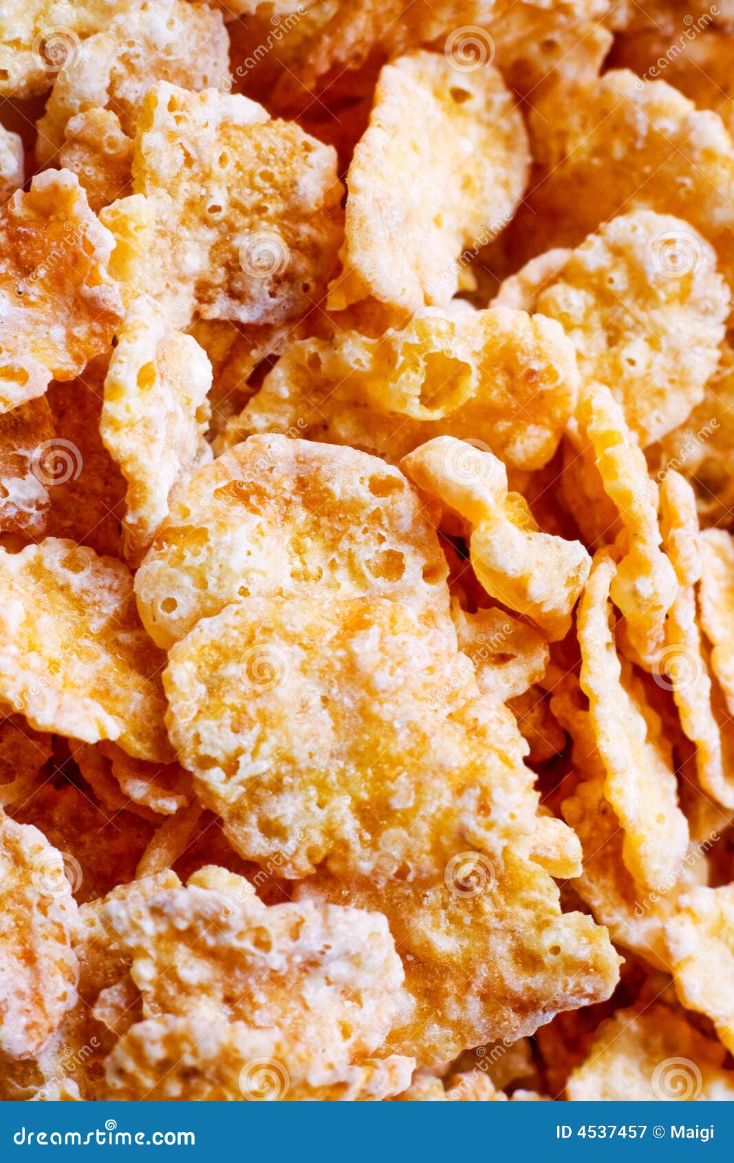 Crunchy Corn-Flakes stockbild. Bild von nahaufnahme, diätetisch - 4537457