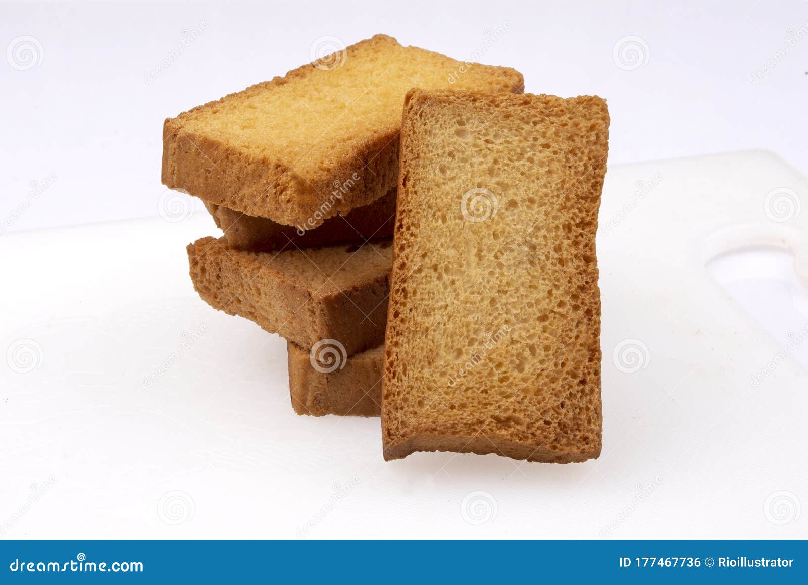 Crunchy Crispy Isolated Milk Rusk Stock Photo - Image of bread, bran ...