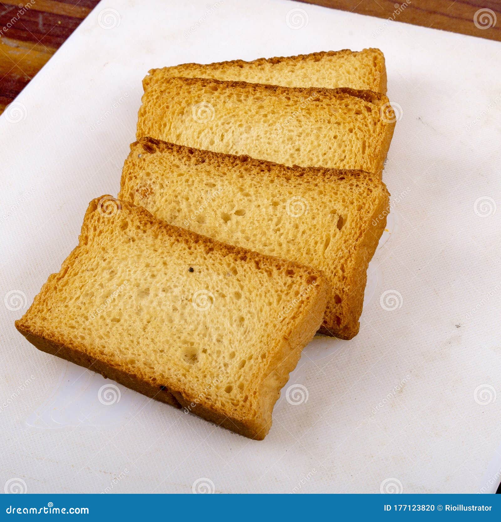 Crispy Rusk, Cake Rusk On White Background Stock Image | CartoonDealer ...