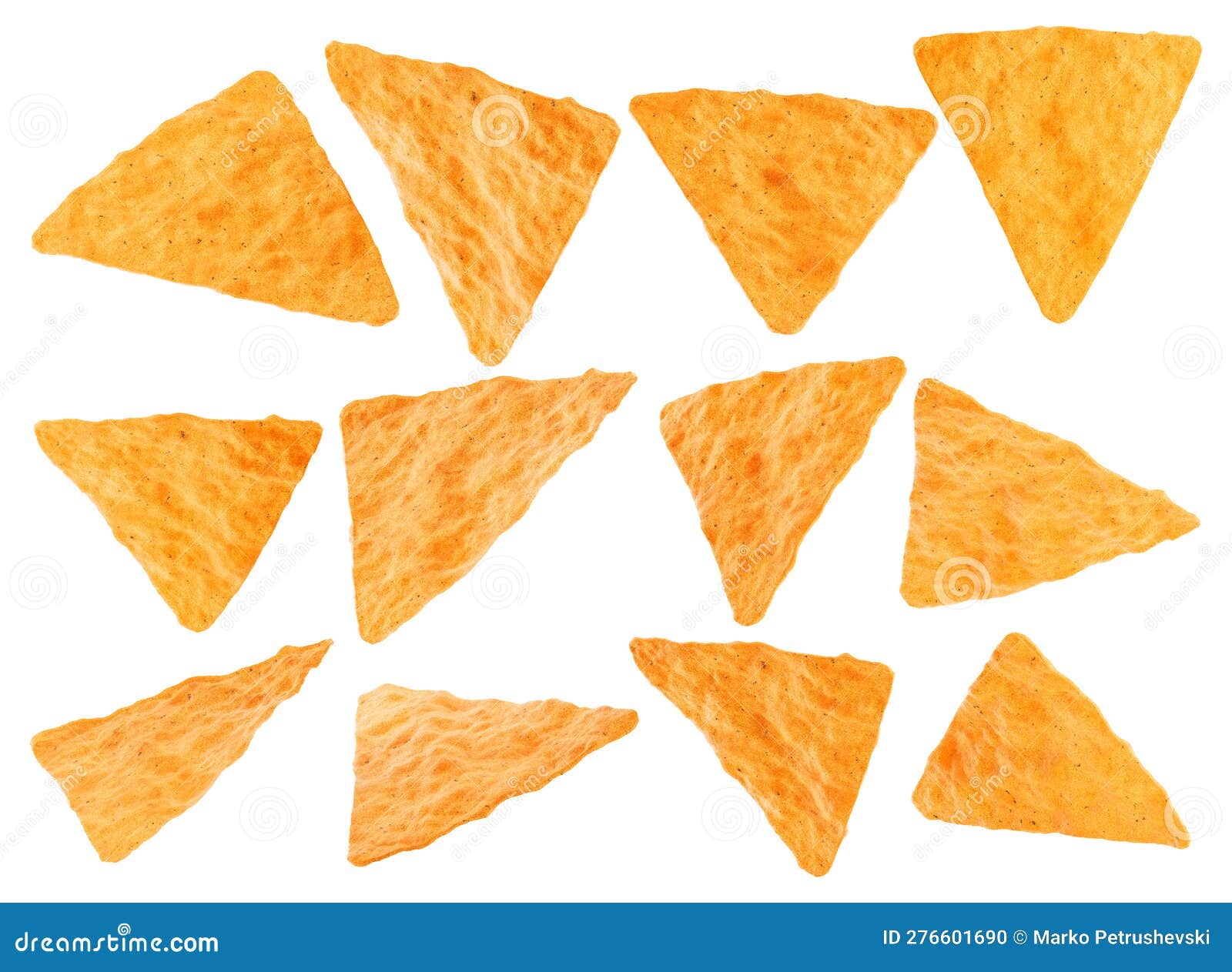 Crunchy and Crispy Mexican Nachos Chips from Different Angles Isolated ...