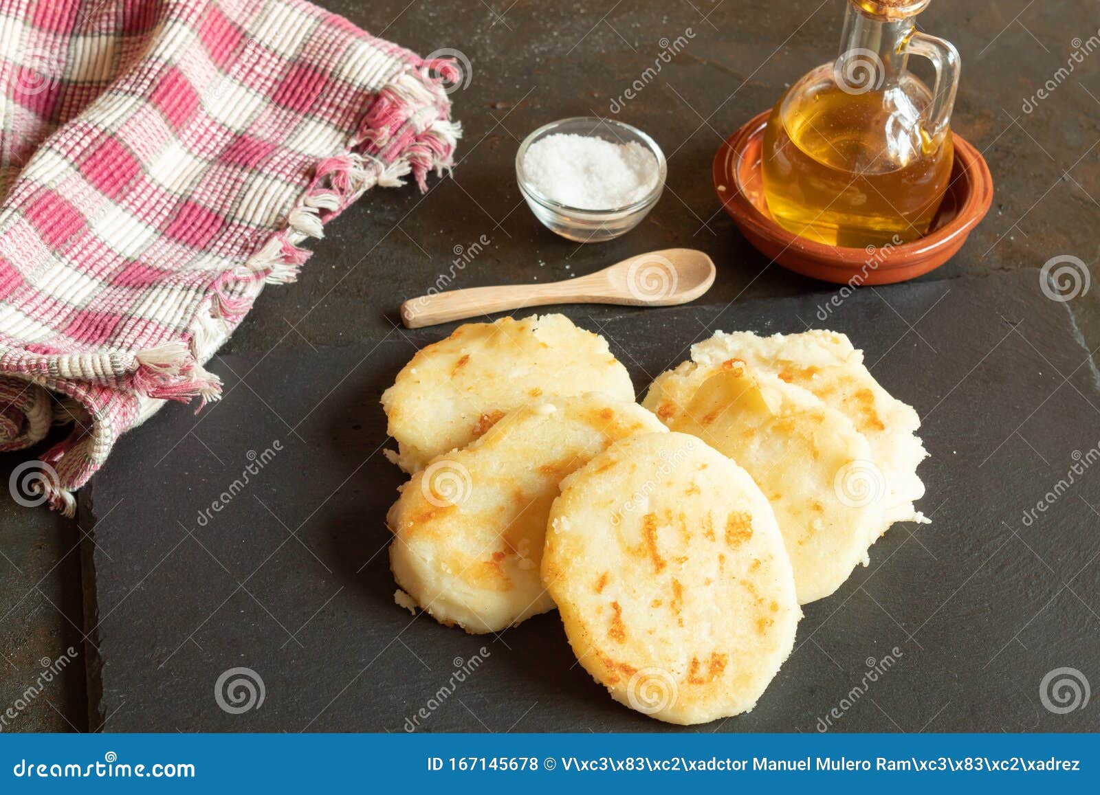 Crunchy and Fluffy Corn Arepas Stock Photo - Image of lunch, food ...