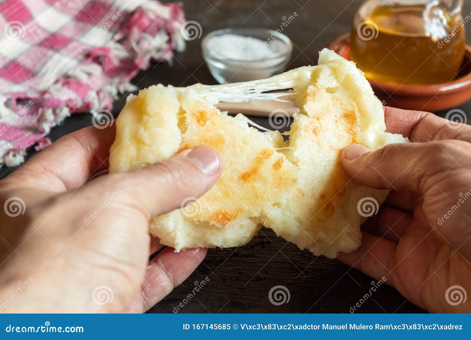 Crunchy and Fluffy Corn Arepas Stock Image - Image of cheese, culture ...