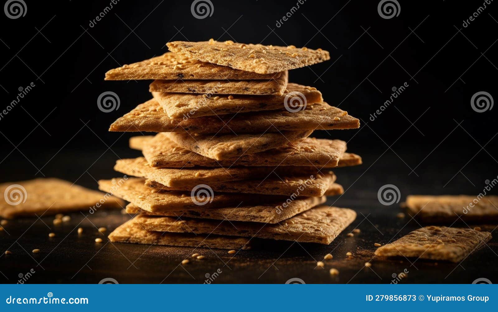 Crunchy Homemade Biscuit Stack, Ready To Eat Gourmet Snack Indulgence ...