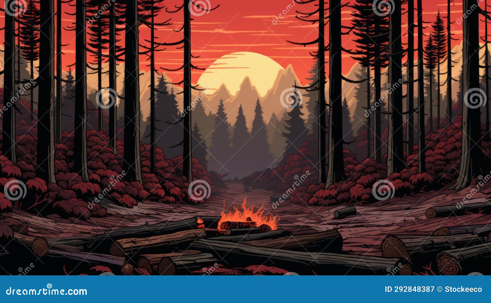 Crunchy Maple Forest: a Retrodirective 8-bit Adventurecore Illustration ...