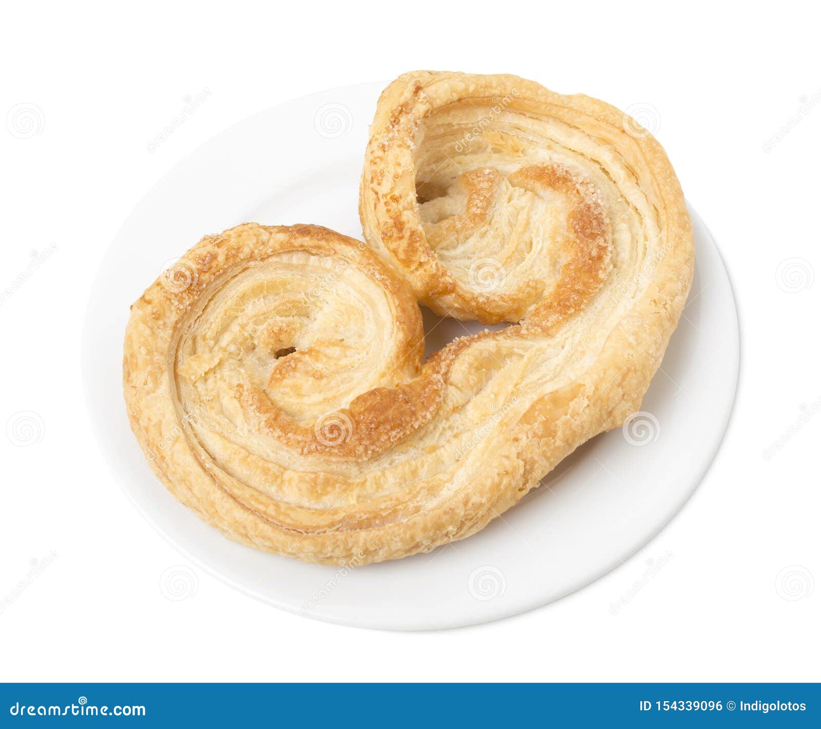Crunchy Puff Pastry in a White Plate. Stock Photo - Image of healthy ...