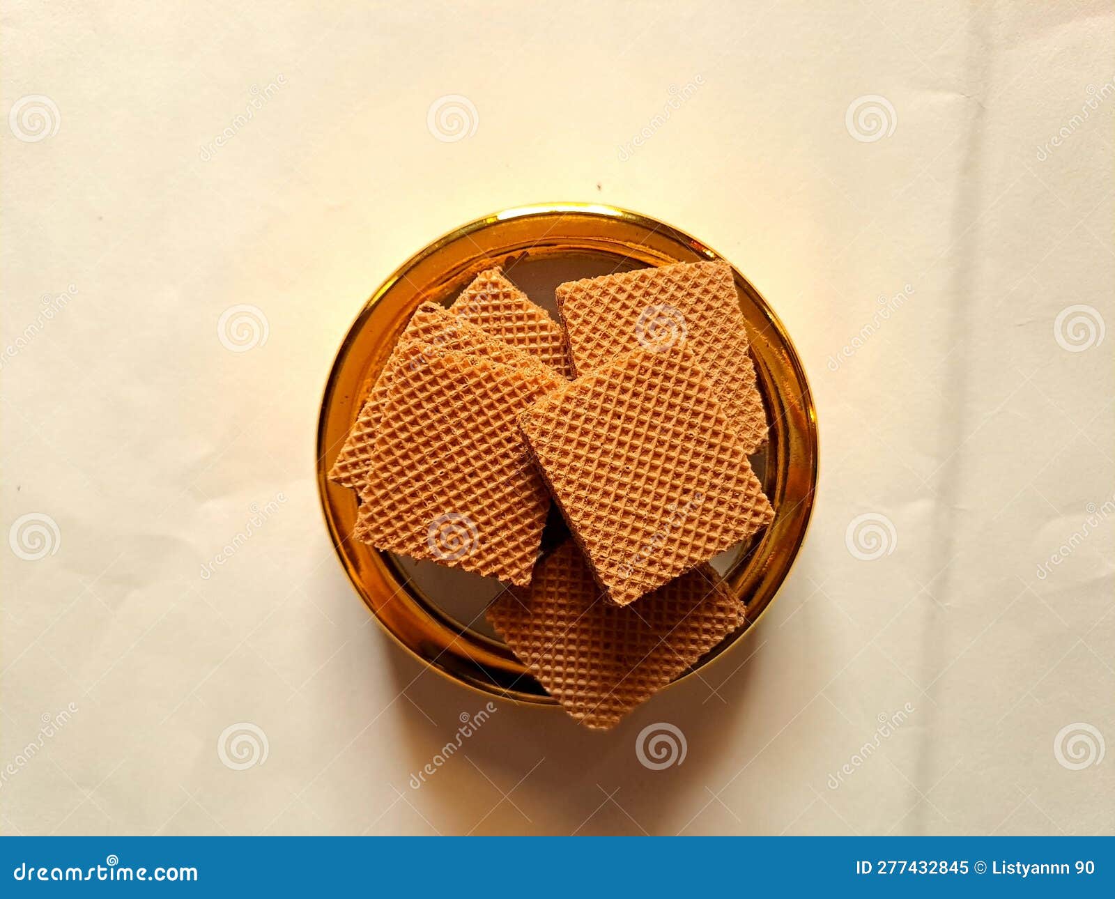 Crunchy Wafers with Chocolate Cream Stock Image - Image of chocolate ...