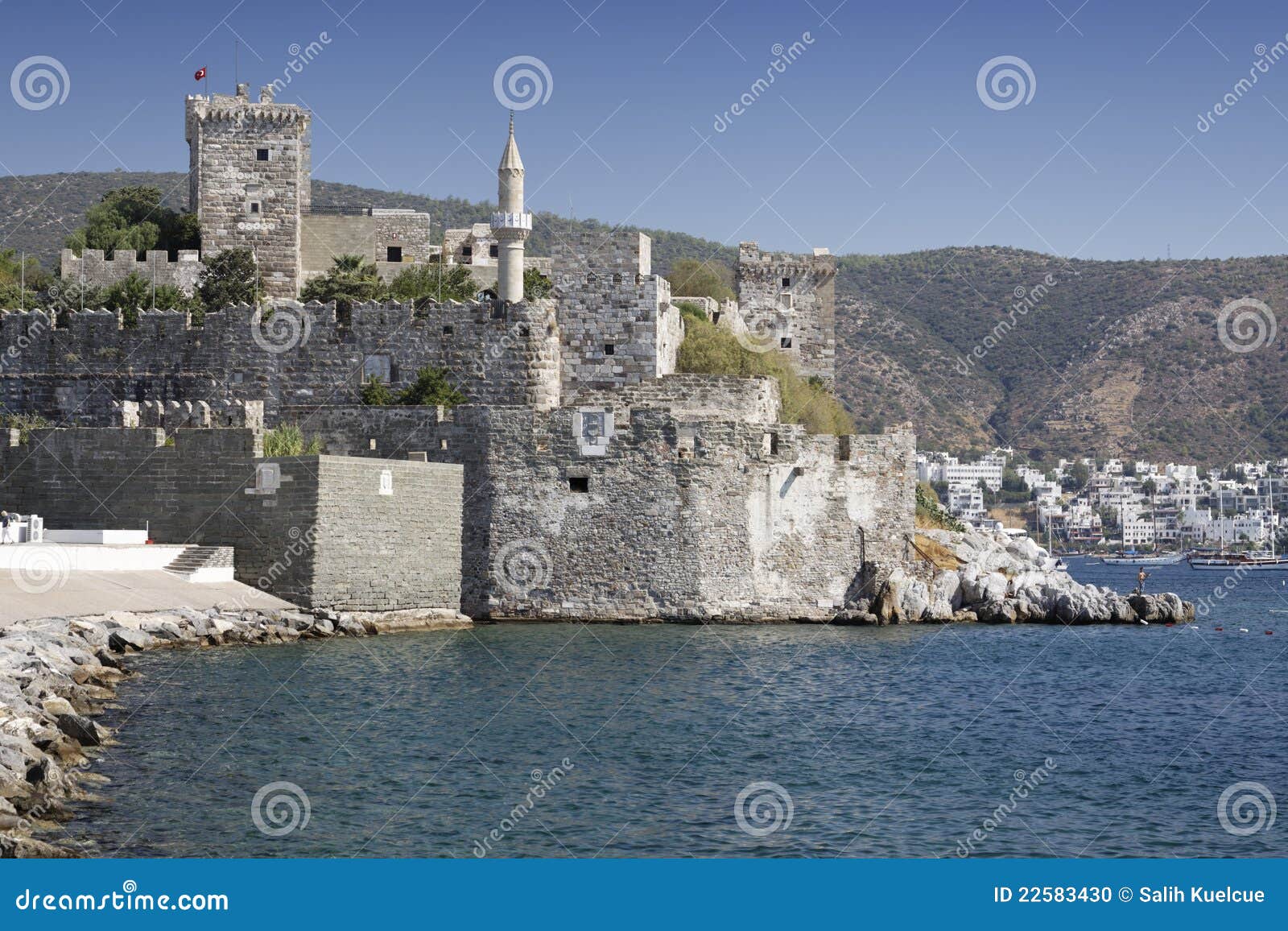 Crusader castle stock photo. Image of landmark, bodrum - 22583430
