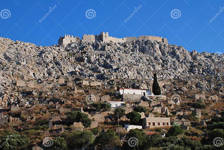 Crusader Castle, Halki Island Stock Image - Image of john, castle: 17248465