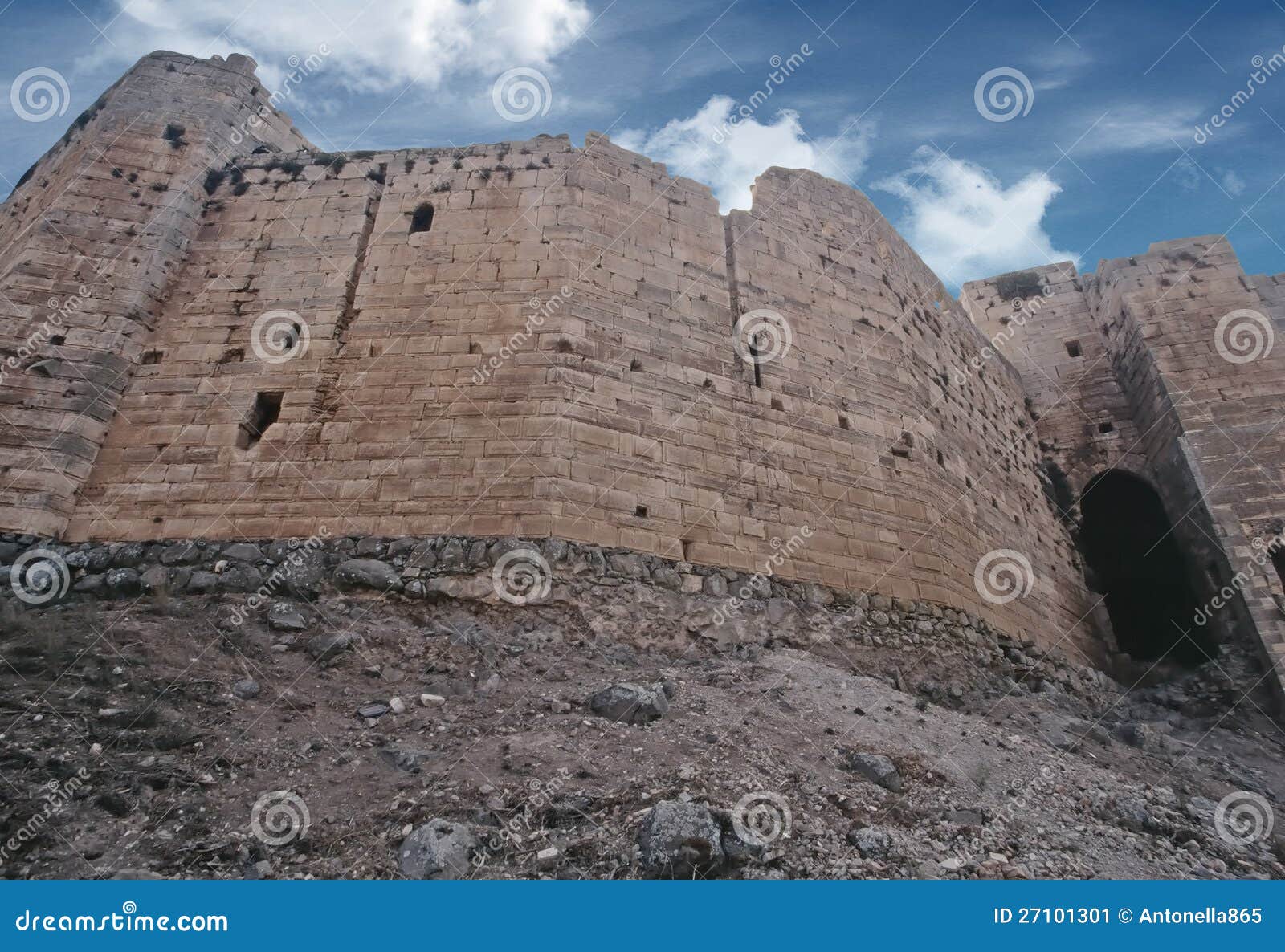 Crusader castle in Syria stock image. Image of krak, landmark - 27101301