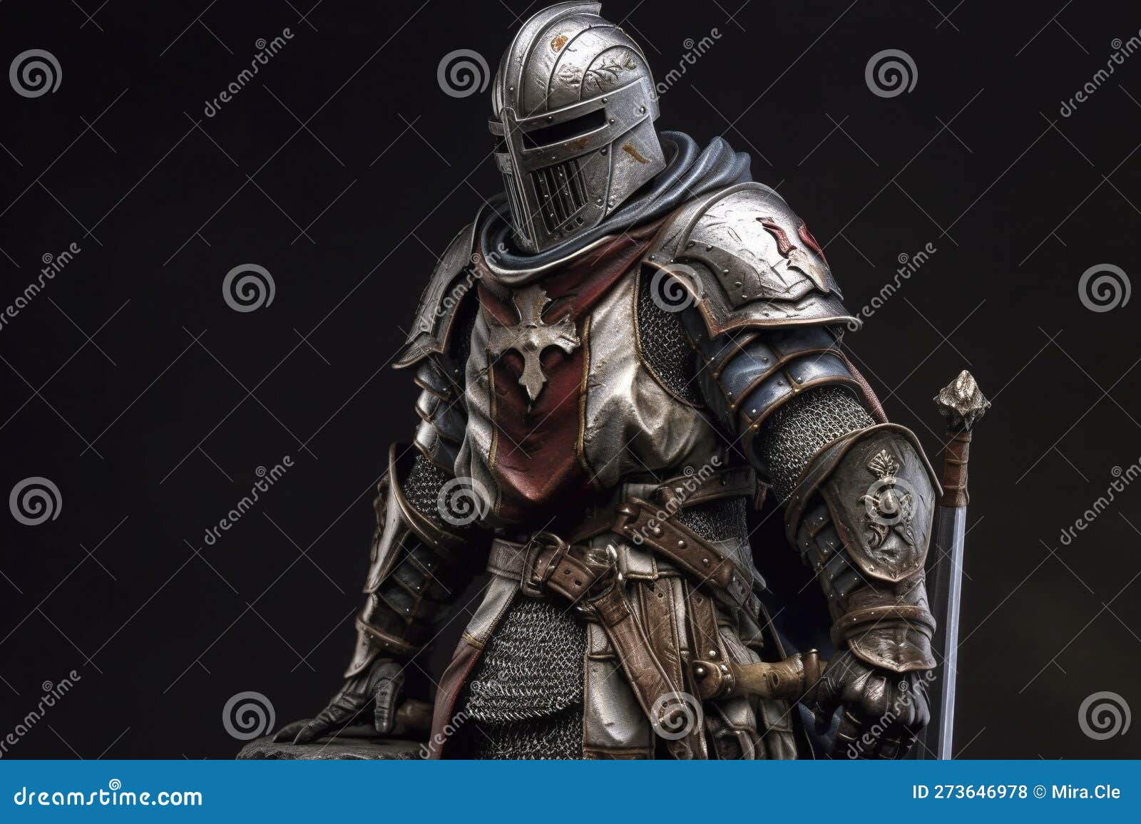 Crusader Knight, Created with Generative AI Stock Illustration ...