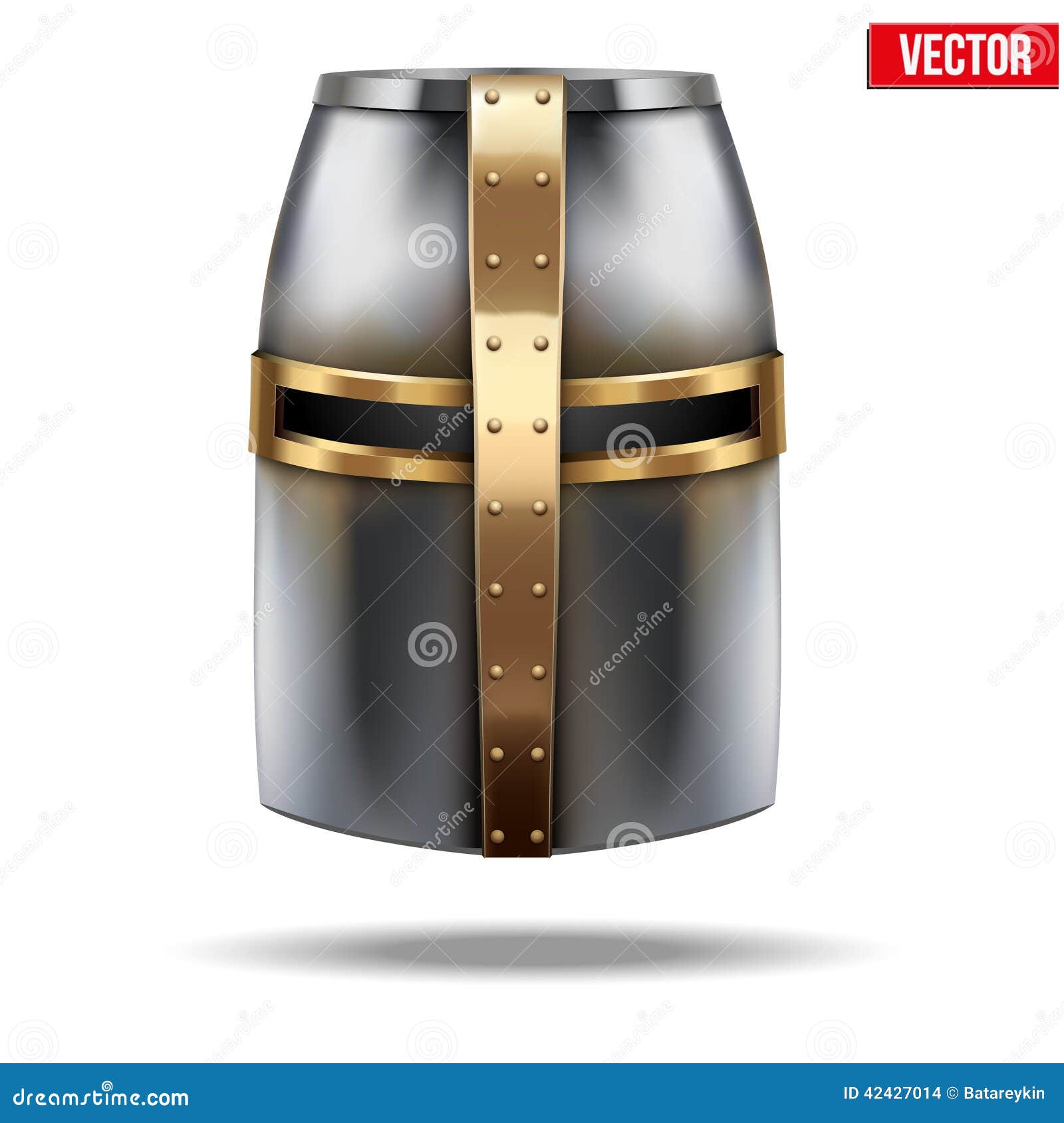 Crusader Knight S Helmet. Vector Illustration. Stock Vector ...