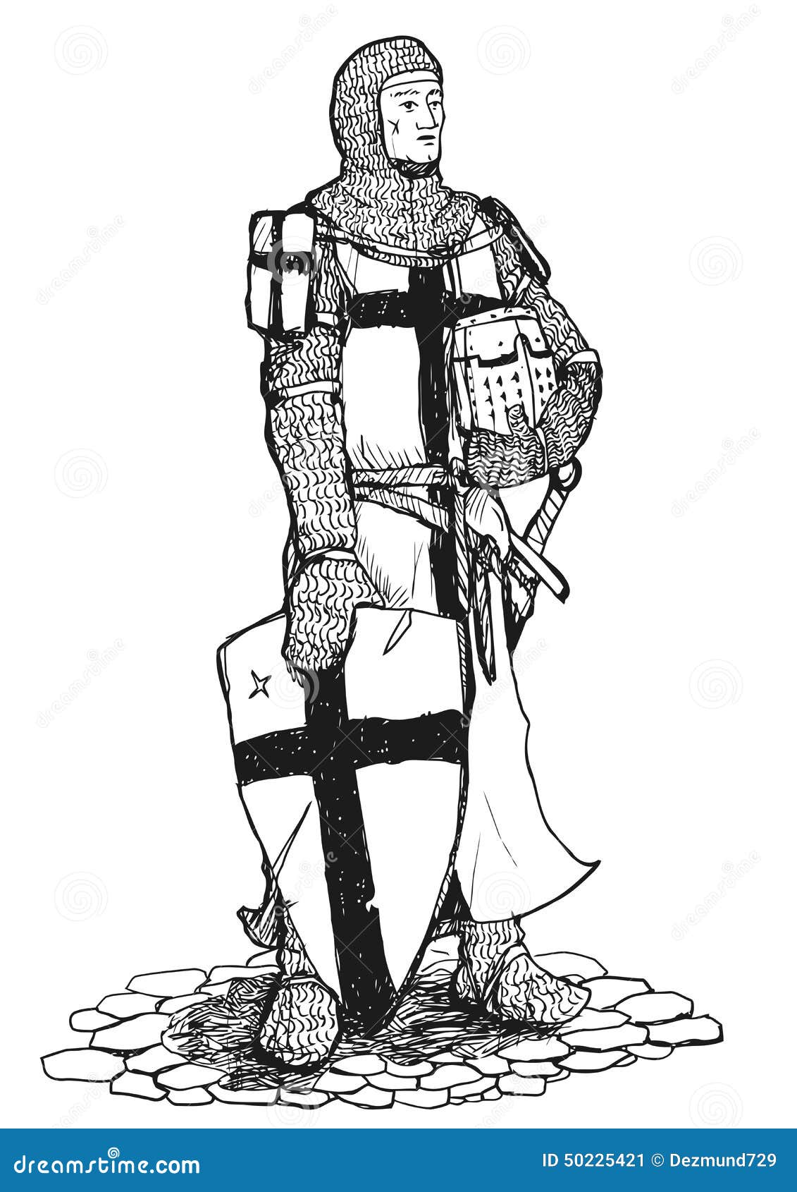 Crusades Knights Drawing