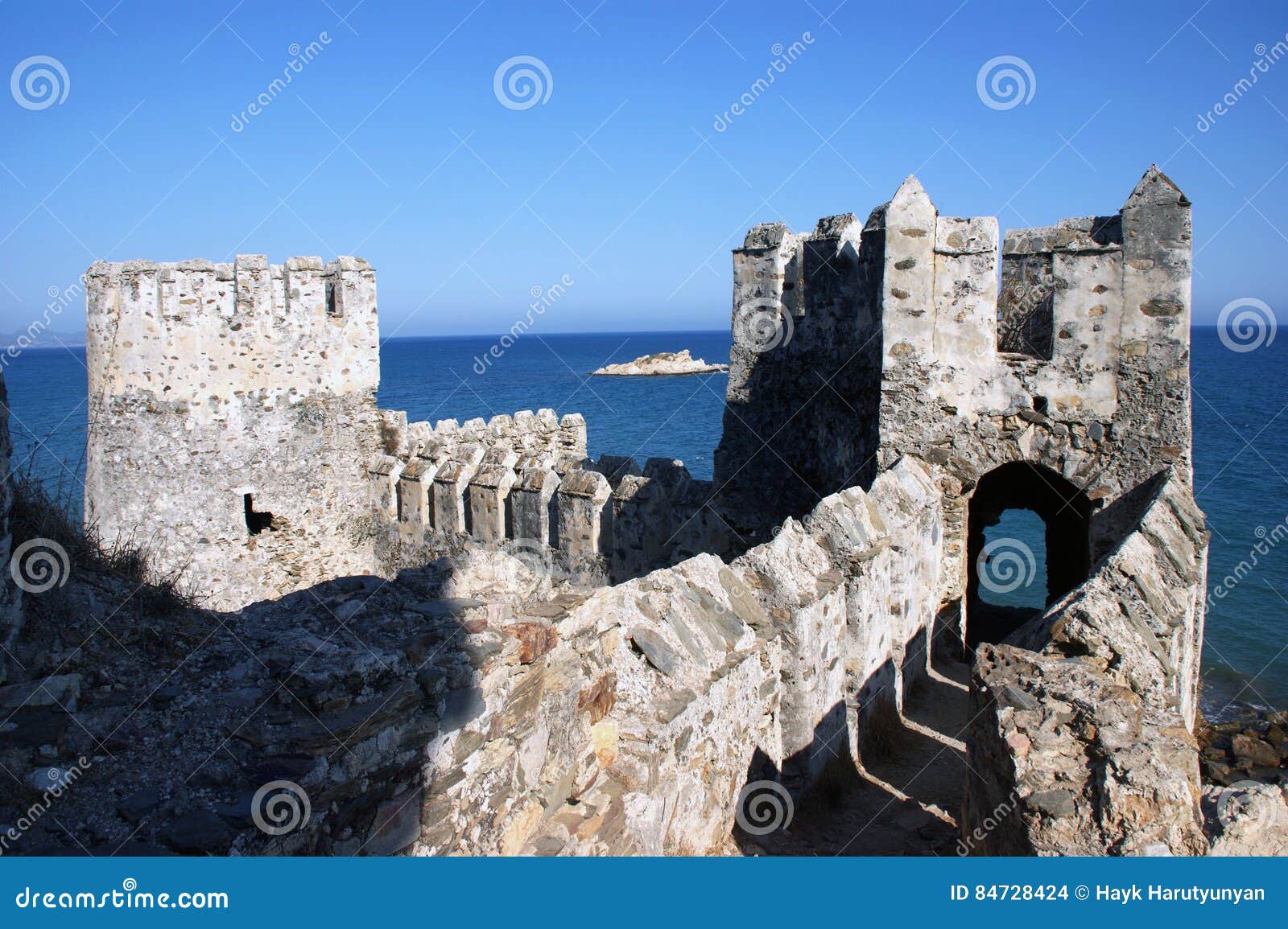 Crusaders castle stock photo. Image of turkey, castle - 84728424