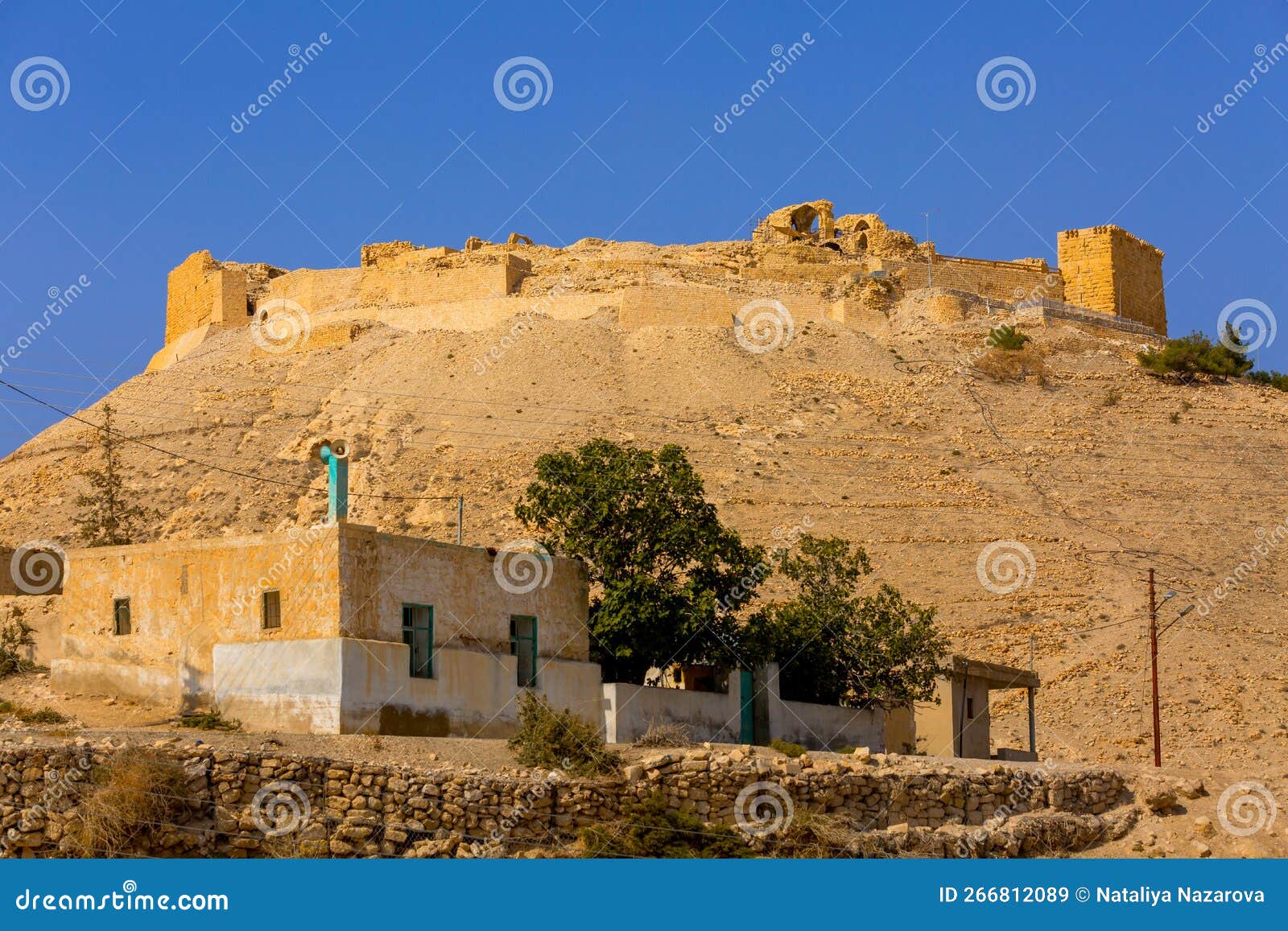 Jordan, Crusaders Shobak Castle on the Hill Stock Image - Image of ...