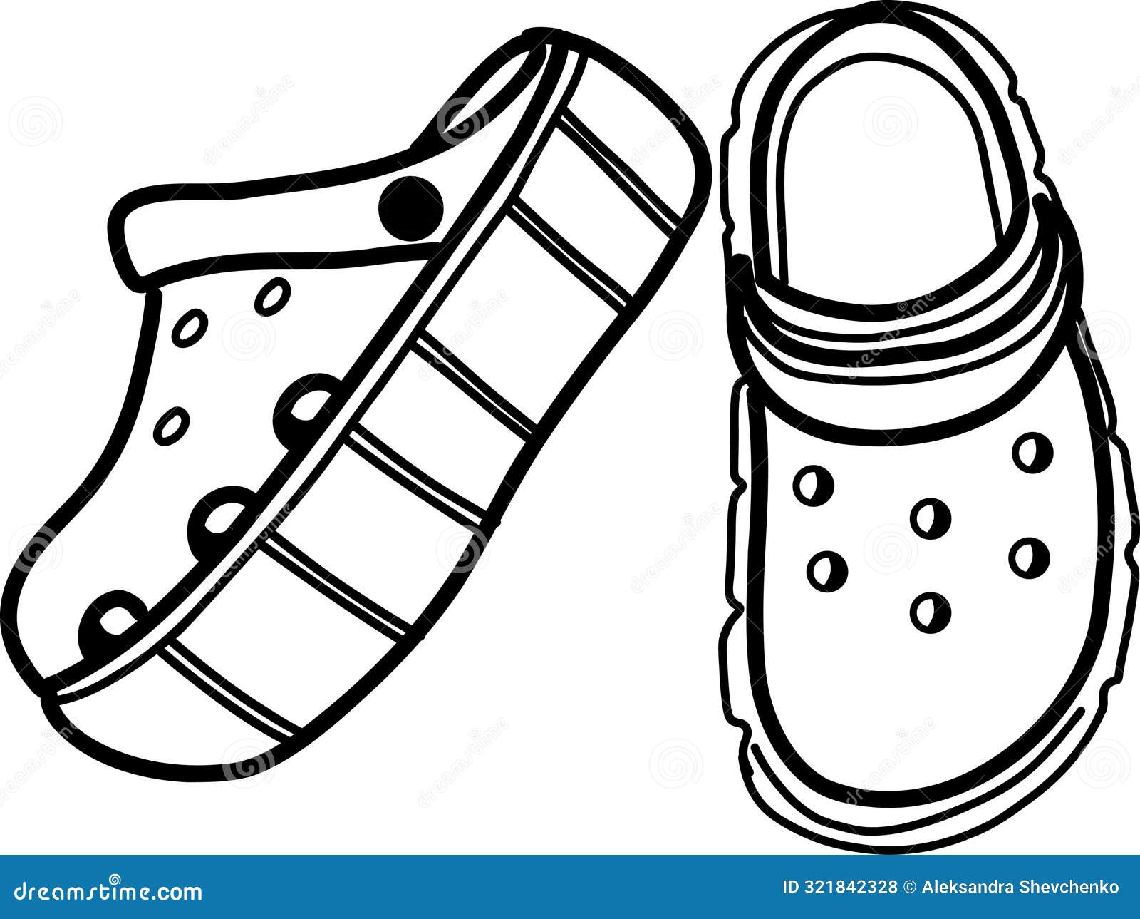 Crush Clog. Outline Doodle Vector Illustration Stock Vector ...