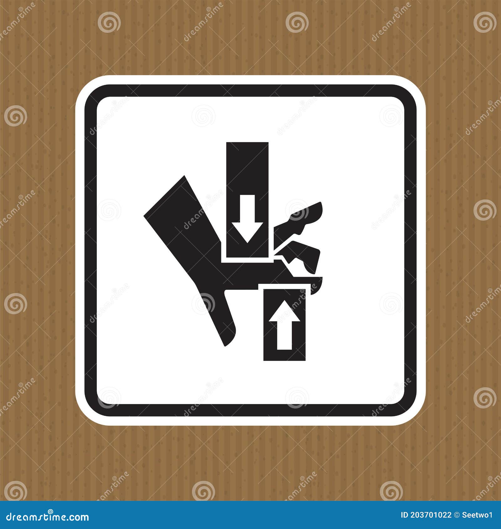 Crush Hand Top Bottom Symbol Sign Isolate on White Background,Vector ...