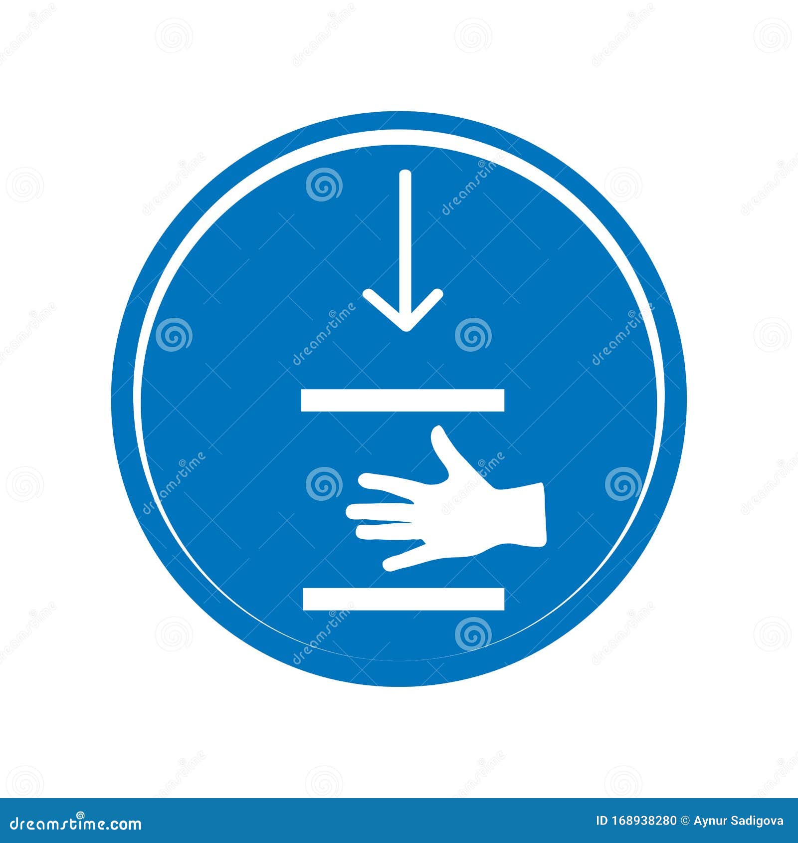 Crush Hand Top Bottom Symbol Sign, Vector Illustration Stock Vector ...