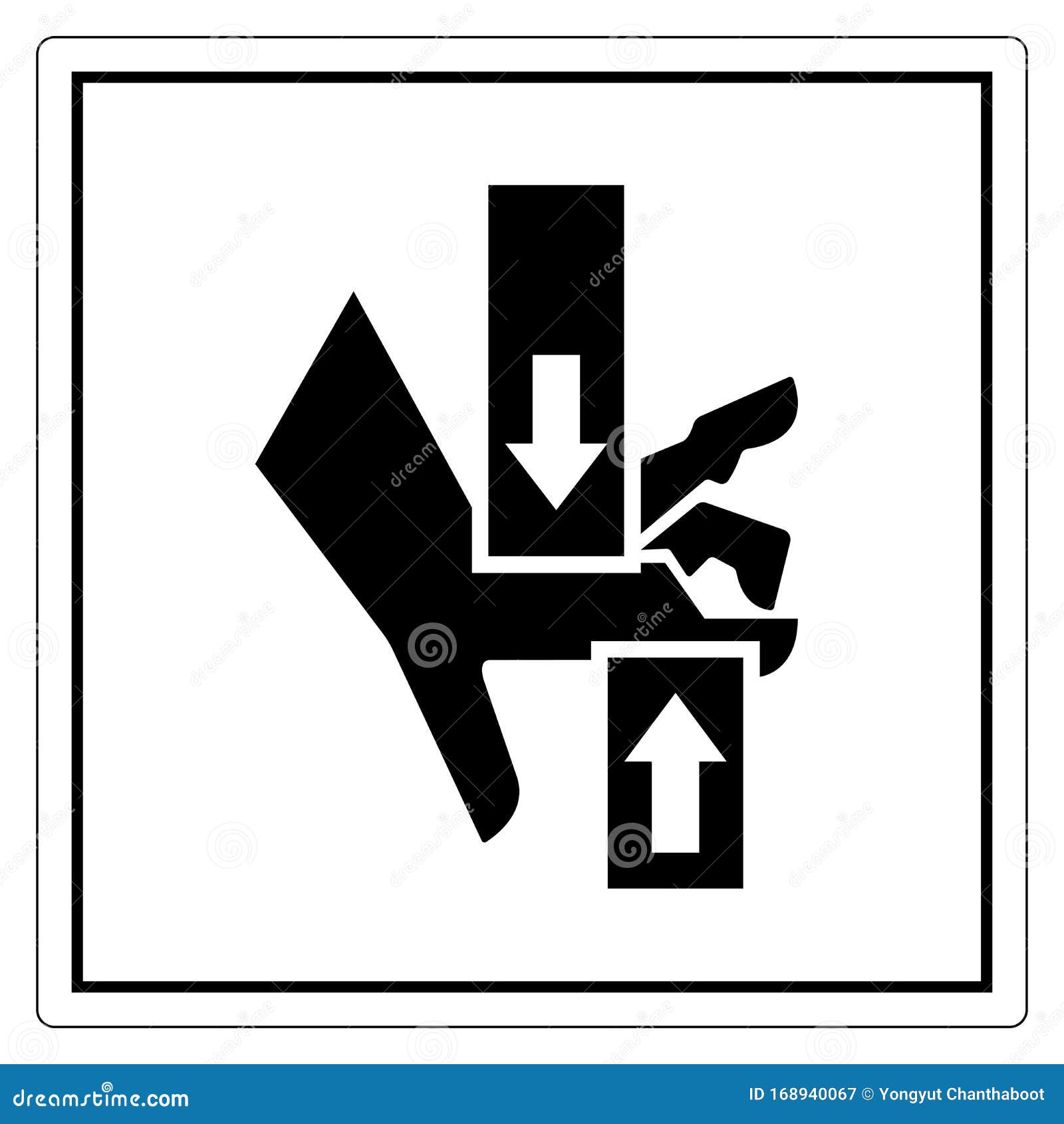 Crush Hand Top Bottom Symbol Sign, Vector Illustration, Isolate on ...