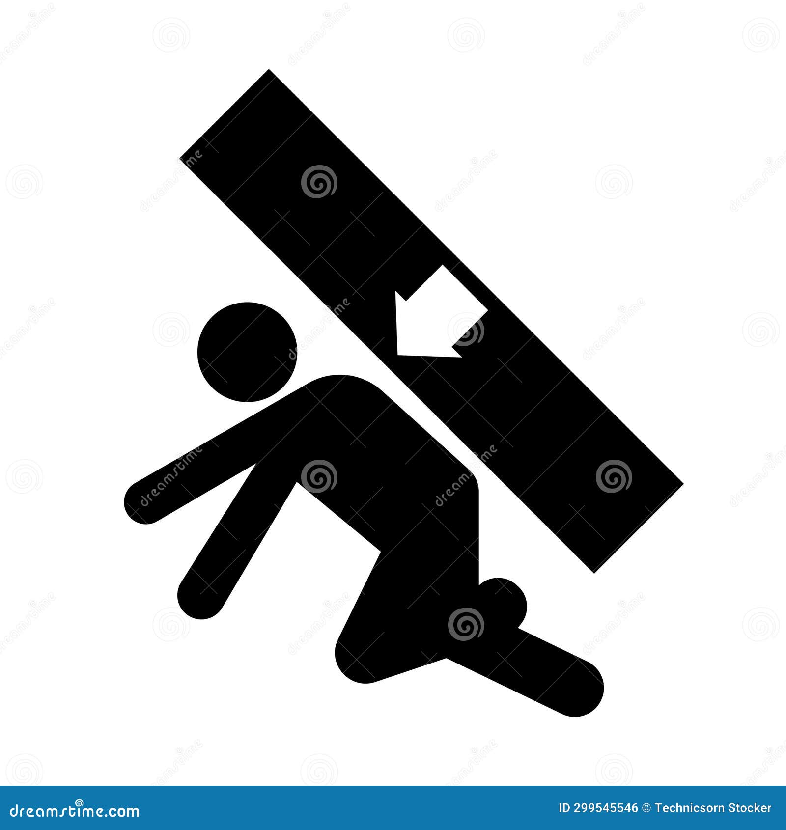 Crush Hazard Black Icon,Vector Illustration, Isolate on White ...