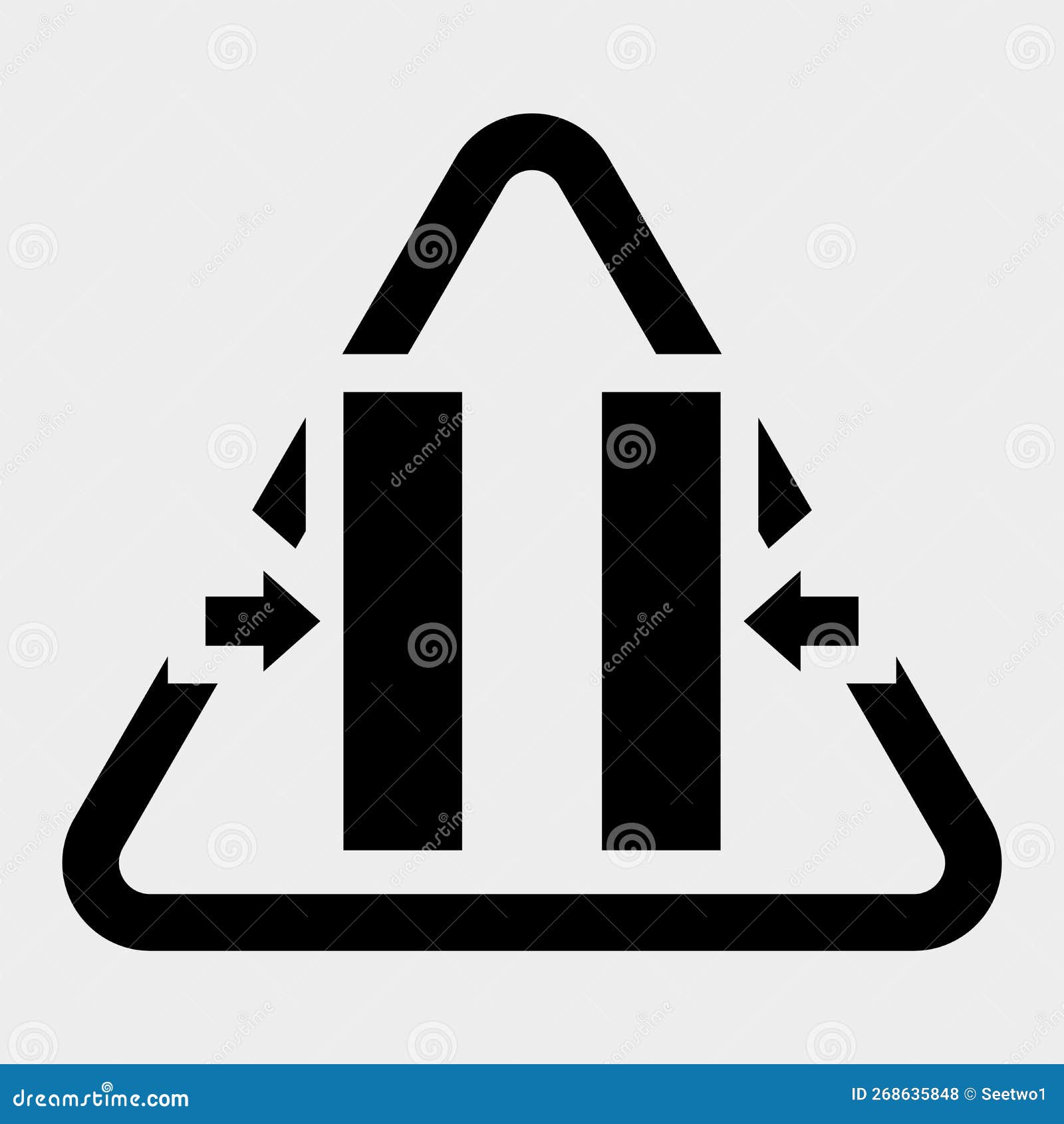 Crush Hazard Closing Mold Symbol Sign Isolate on White Background ...