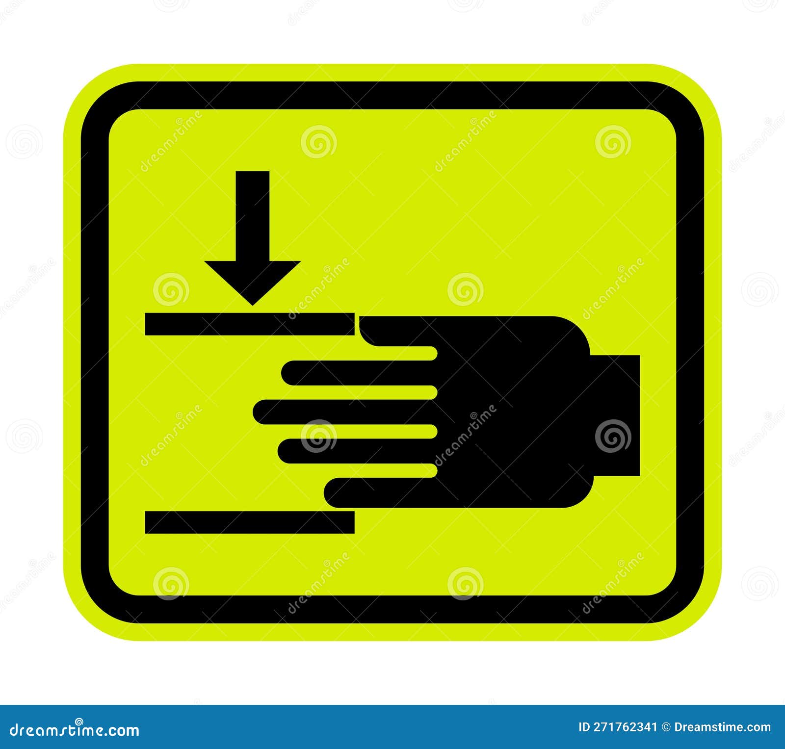 Crush Hazard Closing Mold Symbol Sign, Vector Illustration, Isolate On ...