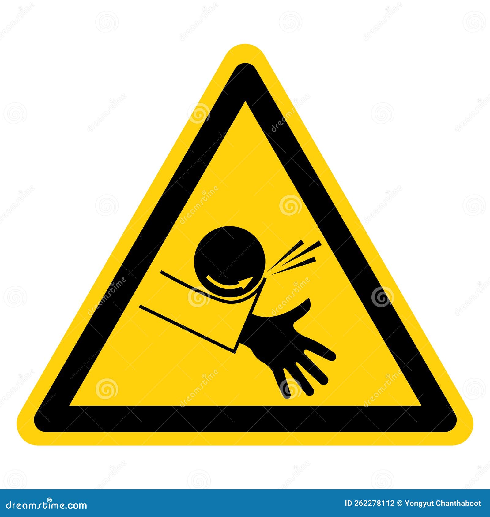 Crush Hazard Symbol Sign, Vector Illustration, Isolate on White ...